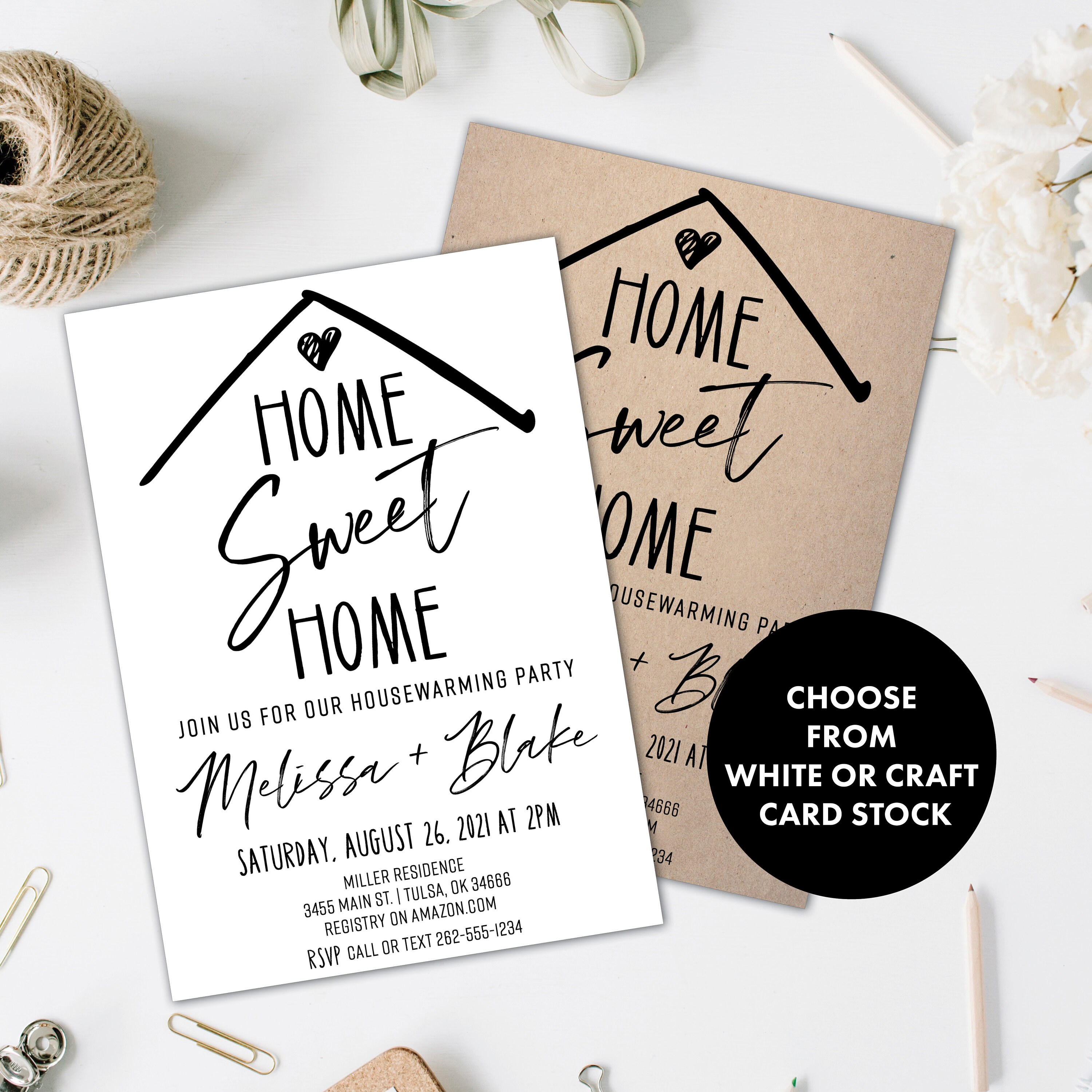 Home Sweet Home Housewarming Invitation | Etsy