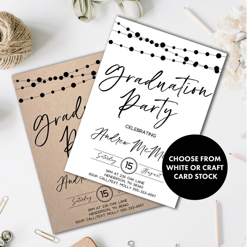 Graduation Party Invitation | Print, Text or Email Invite | Class of ...