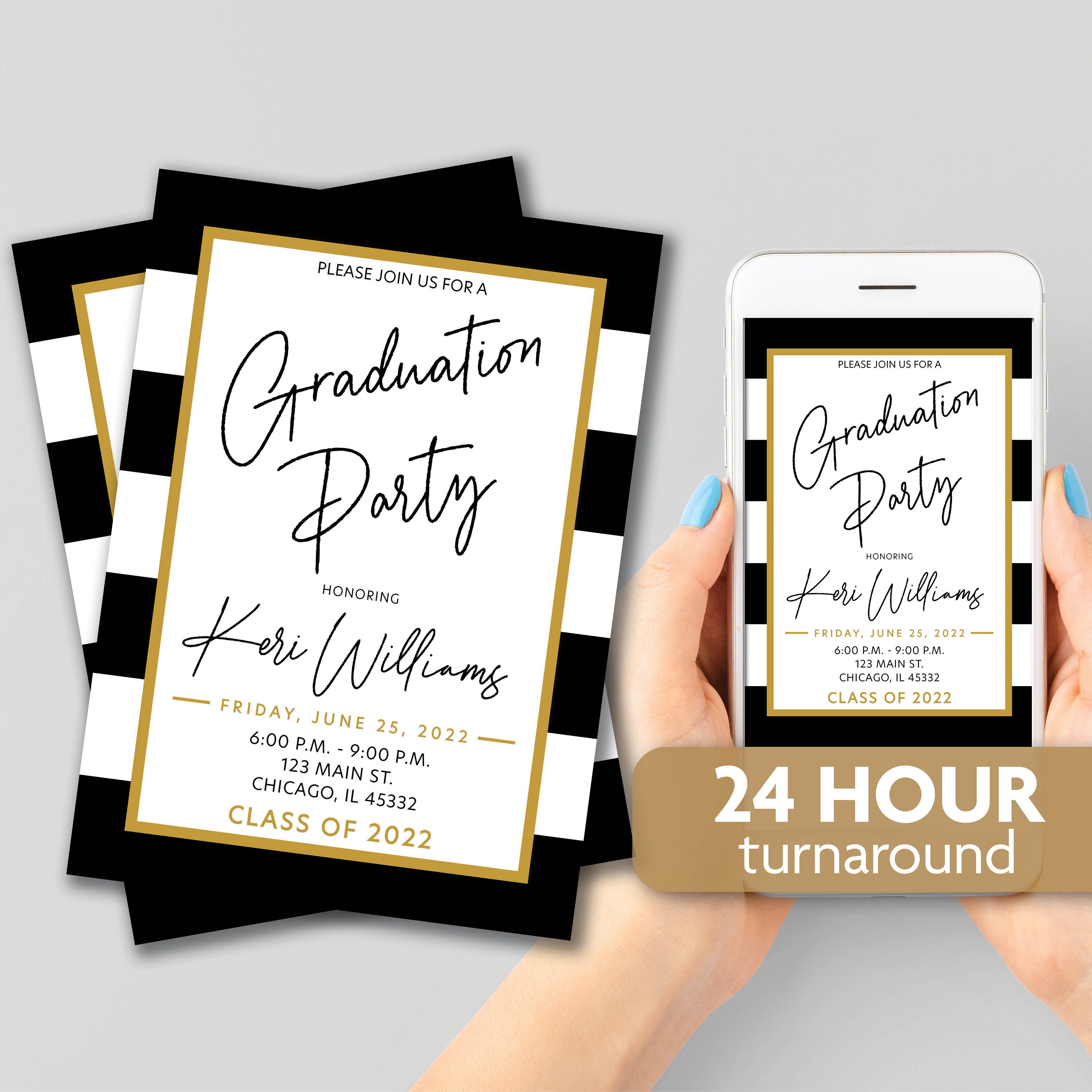 Graduation Party Invitation Print Text or Email Invite - Etsy