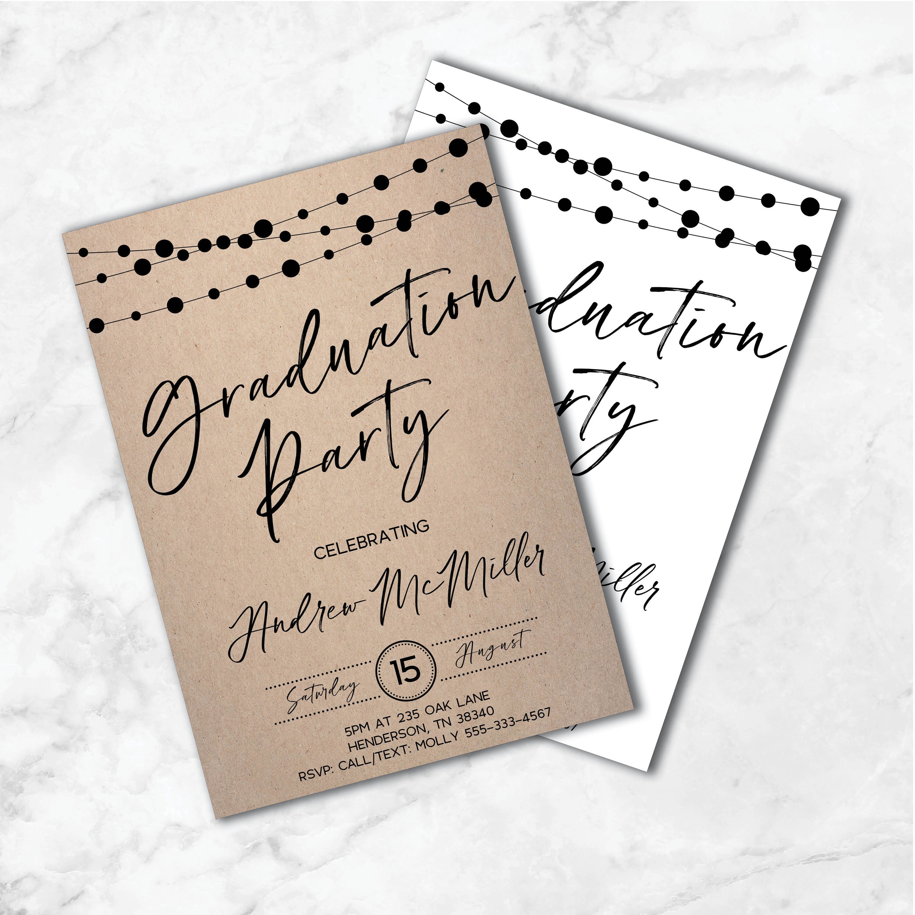 Graduation Party Invitation Print Text or Email Invite - Etsy