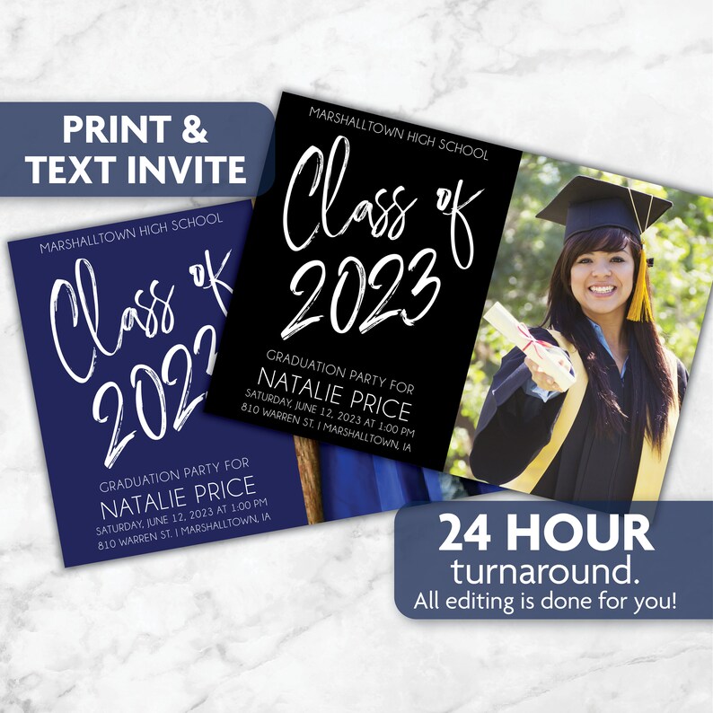 Graduation Party Invitation Print Text or Email Invite - Etsy
