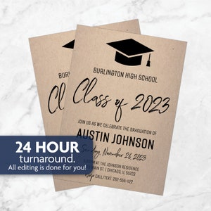 Graduation Party Invitation Print Text or Email Invite - Etsy