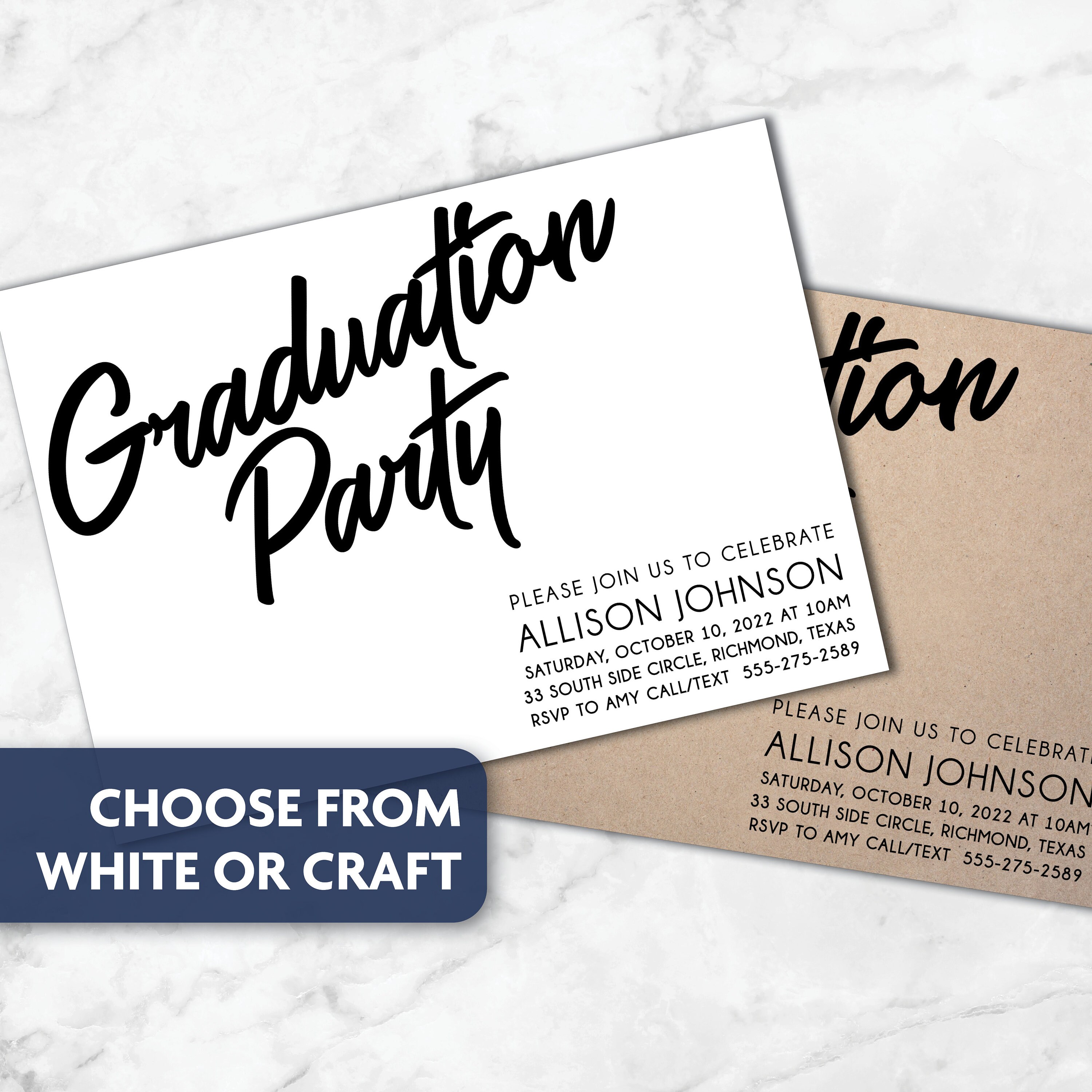 Graduation Party Invitation Print Text or Email Invite - Etsy