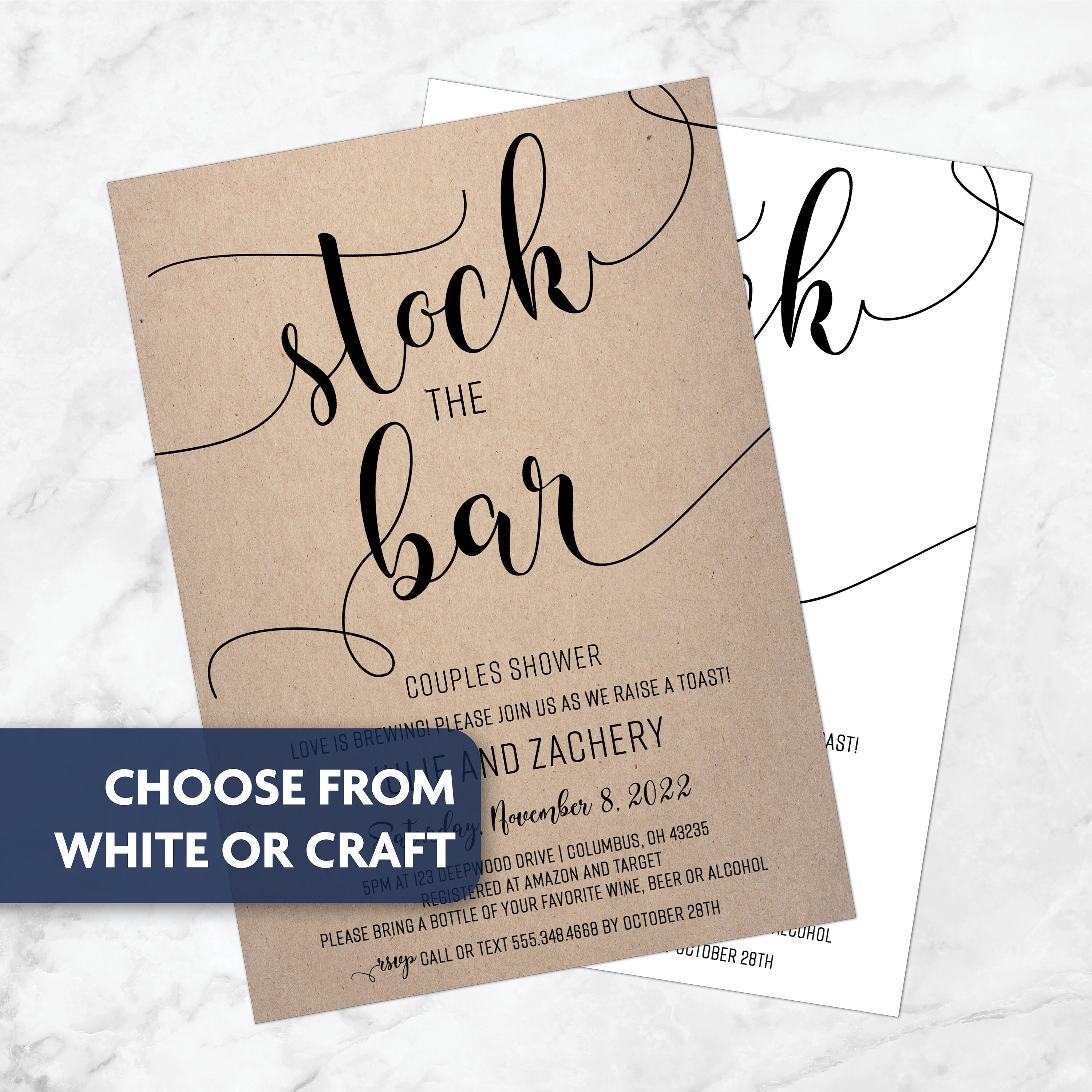 Stock the Bar Shower Invitations | Print, Text or Email Invite - Etsy