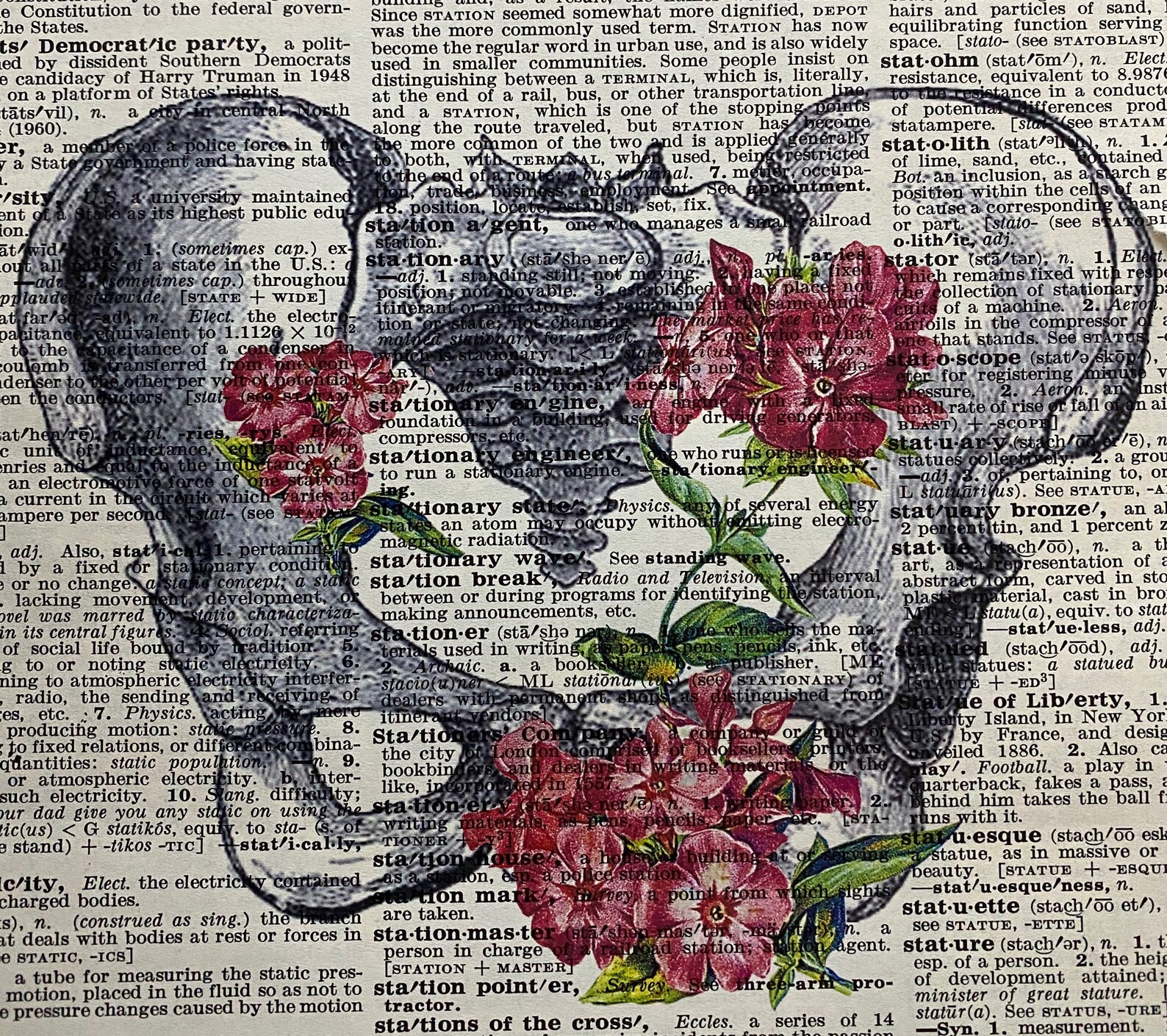 Anatomy Art Female Pelvis and Flowers Dictionary Art Print - Etsy