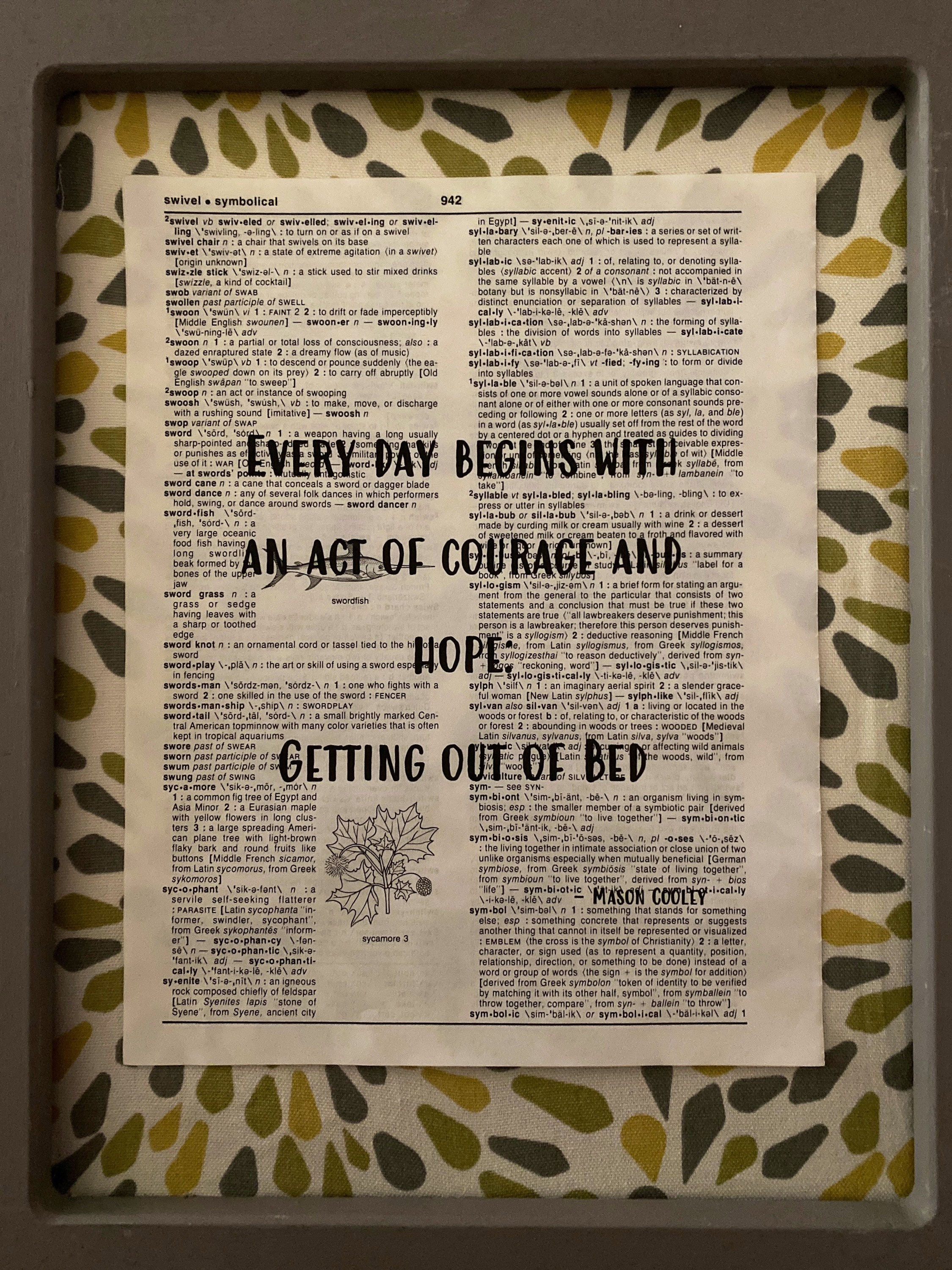 Courage and Hope Dictionary Print Survivor Inspired - Etsy UK