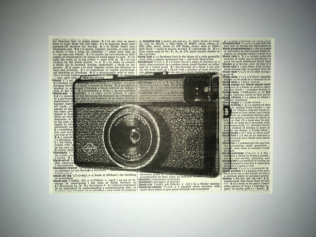 Vintage Camera Dictionary Print Customize Your Print for Free - Etsy