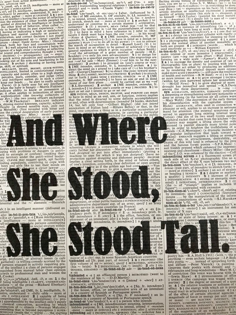 And Where She Stood She Stood Tall Inspirational Art - Etsy And Where She Stood She Stood Tall Inspirational Art - Etsy
