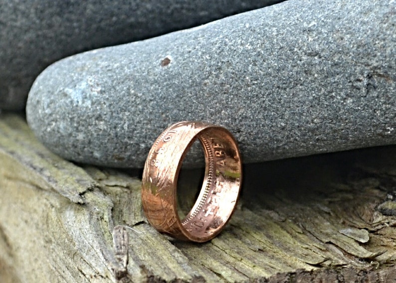 Hand Made British Half Penny Coin Ring - Etsy UK