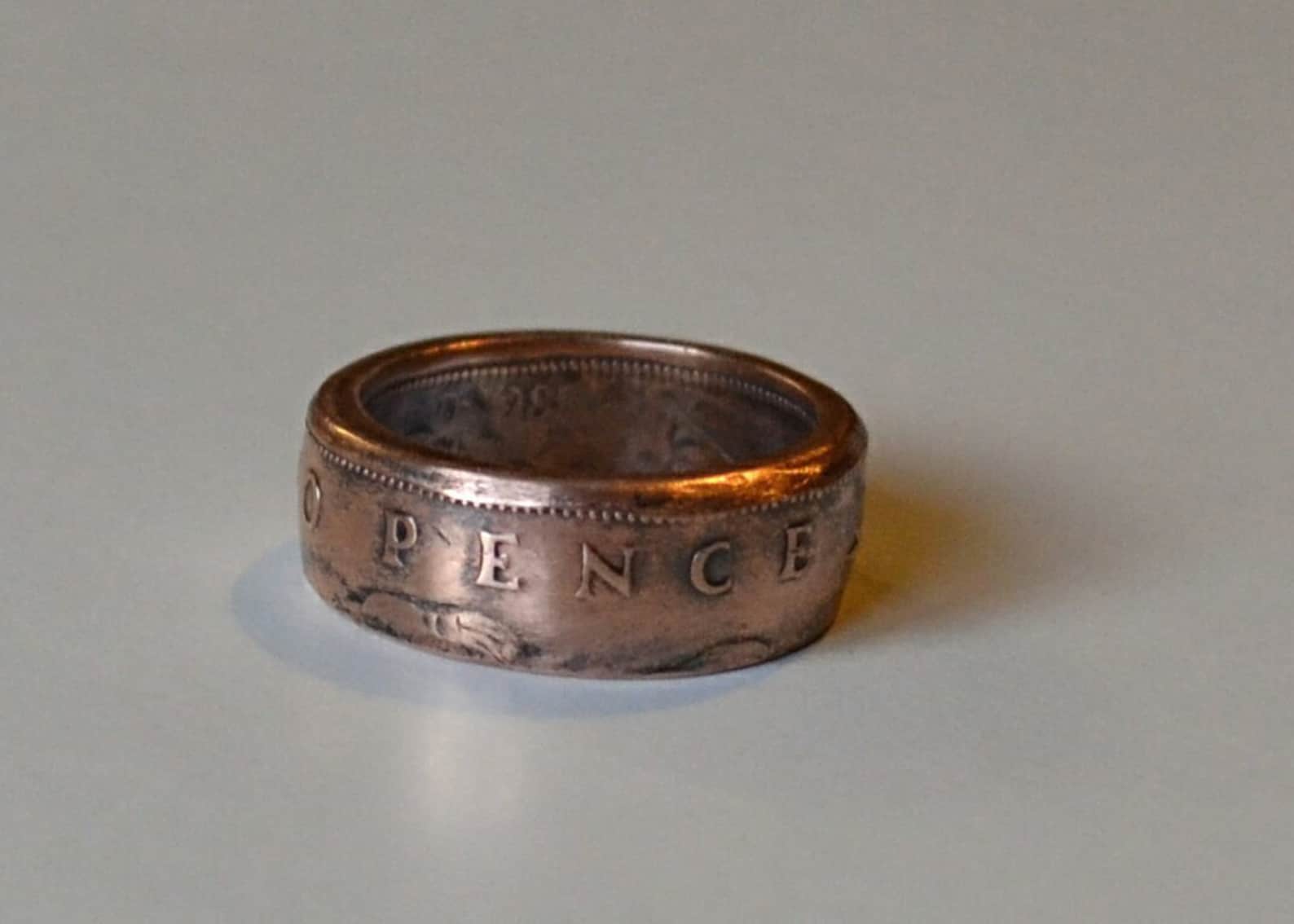 Hand Made Coin Ring Crafted From British Two Pence Coin - Etsy UK