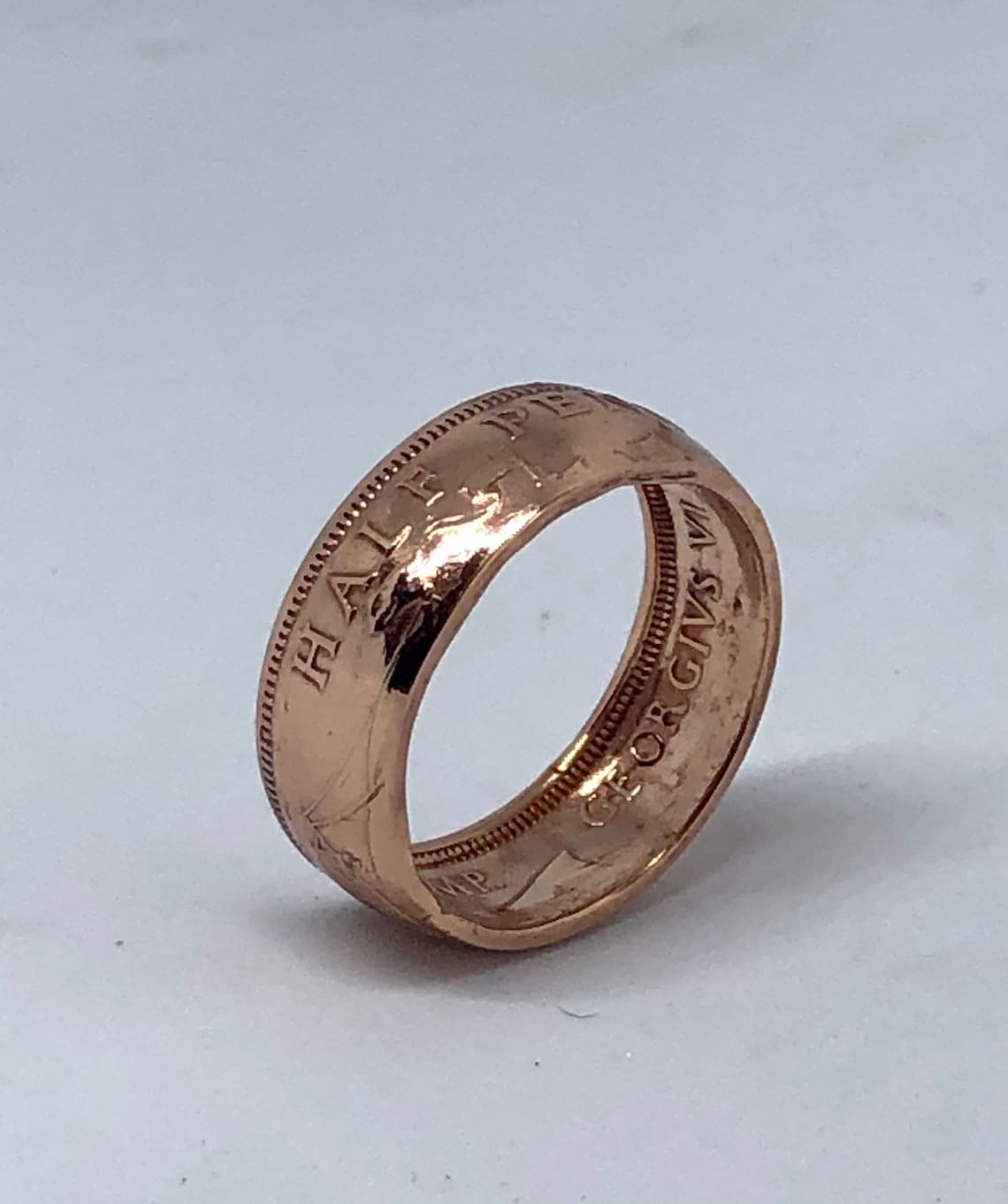 Hand Made British Half Penny Coin Ring - Etsy UK