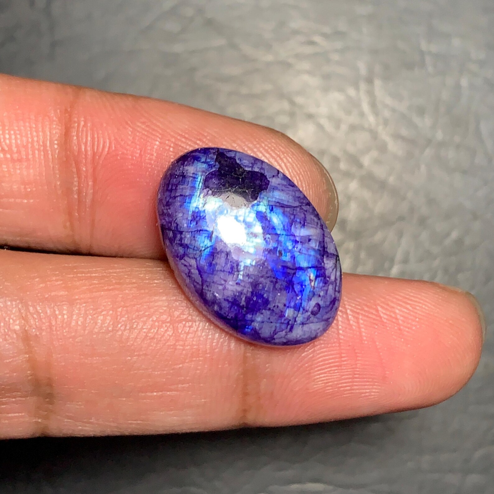 Rainbow Moonstone Cabochon, Purple Moonstone Oval Shape Cabochon ...