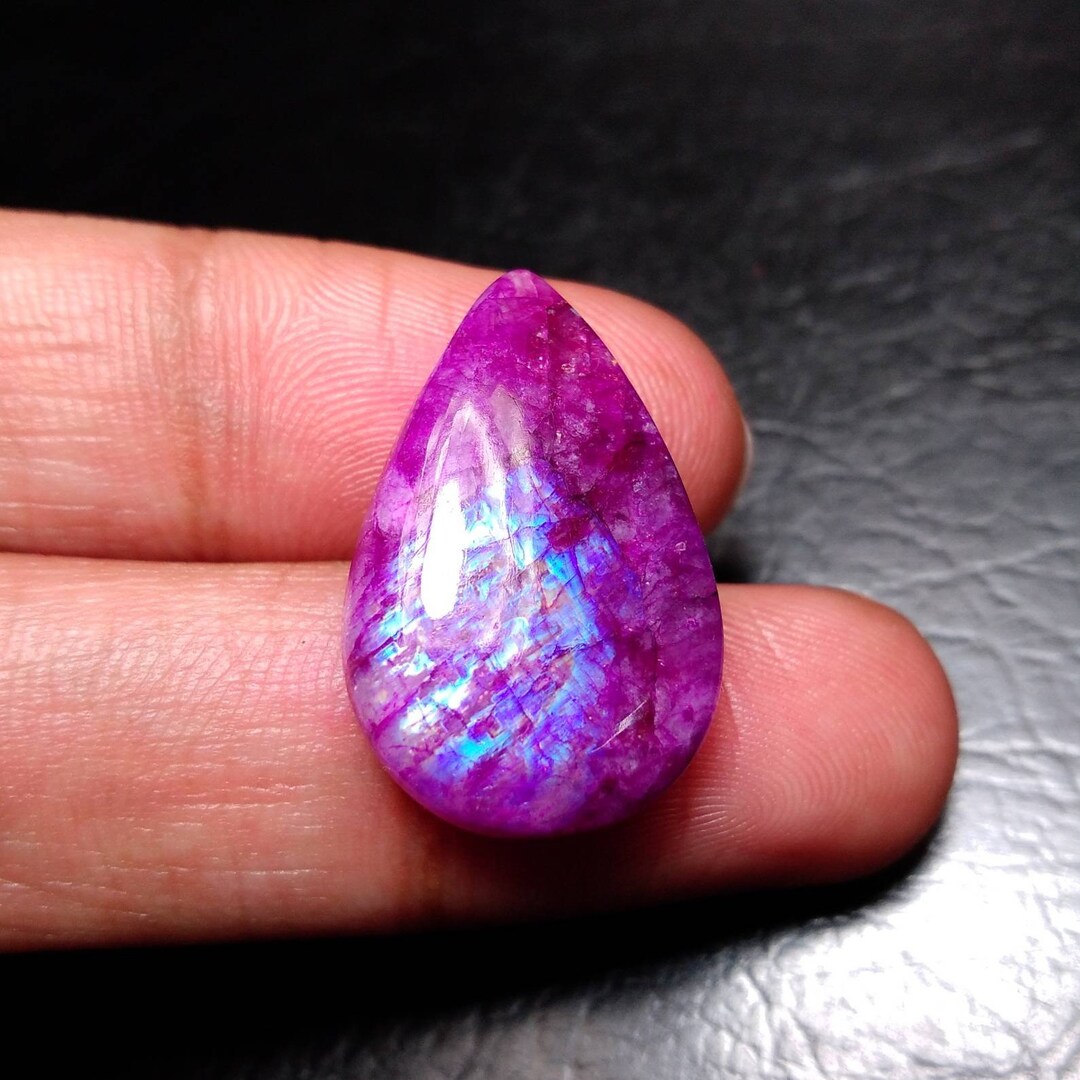 Pink Rainbow Moonstone Cabochon, Pink Moonstone Cabochon, Fire ...