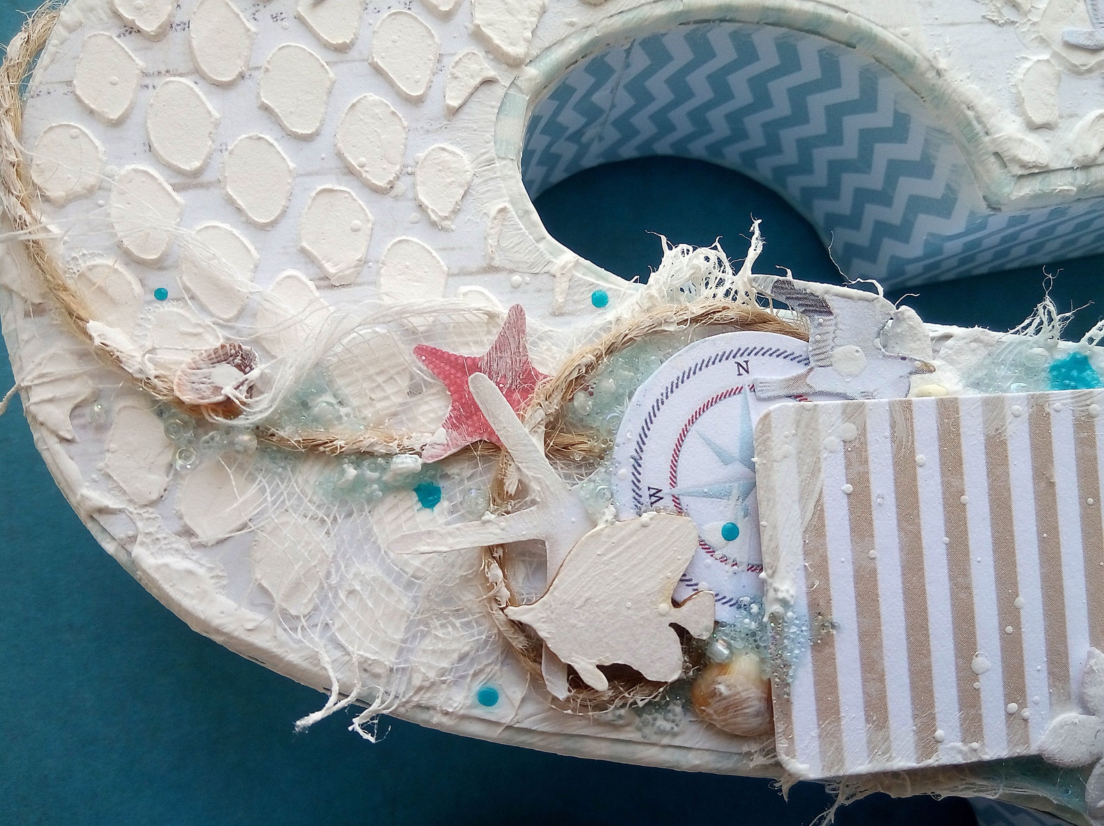 Sea Letter, Personalized Initial Letter, Paper Letter, Beach Letters ...