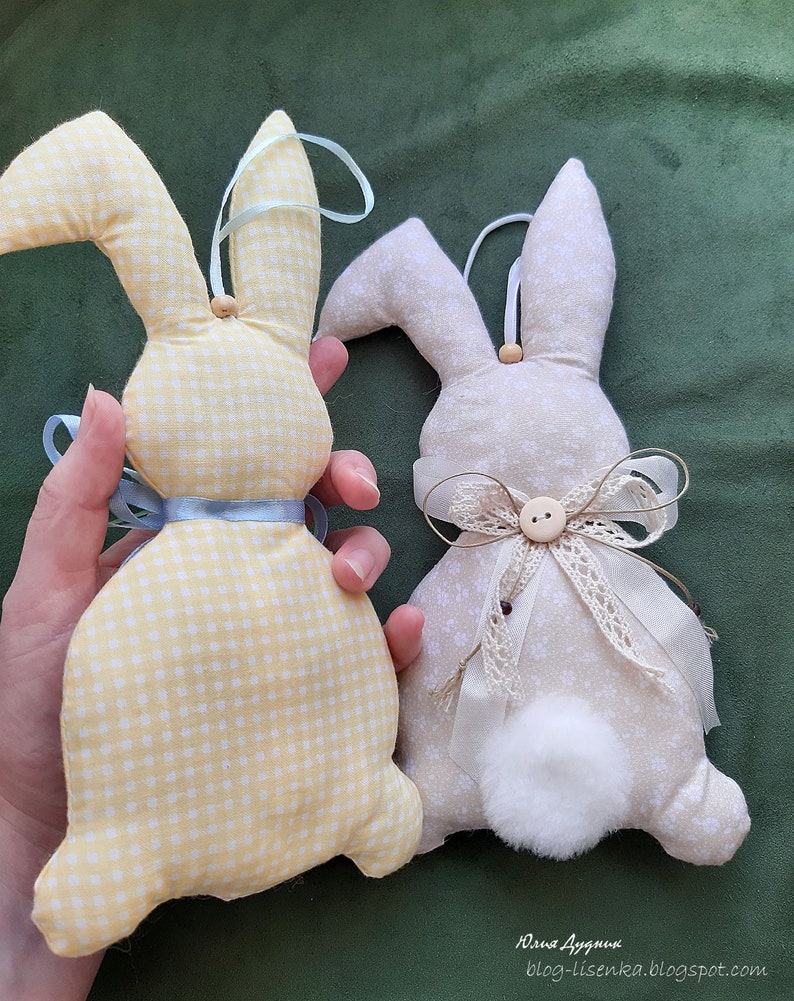 Set 2 Easter Bunny, Fabric Bunny, Easter Rabbit, Easter Bunnies, Easter ...