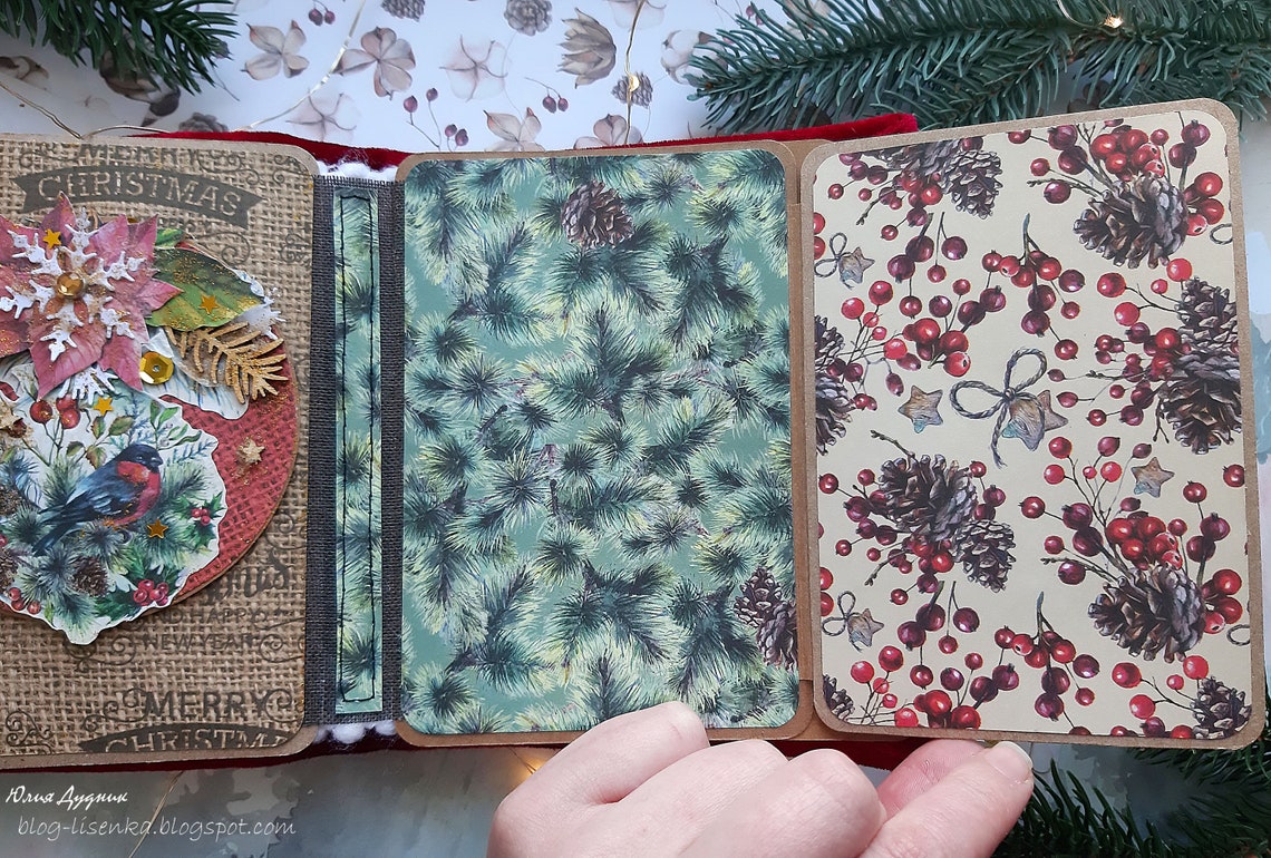 Christmas Scrapbook Album Photo Album Handcrafted Holiday | Etsy
