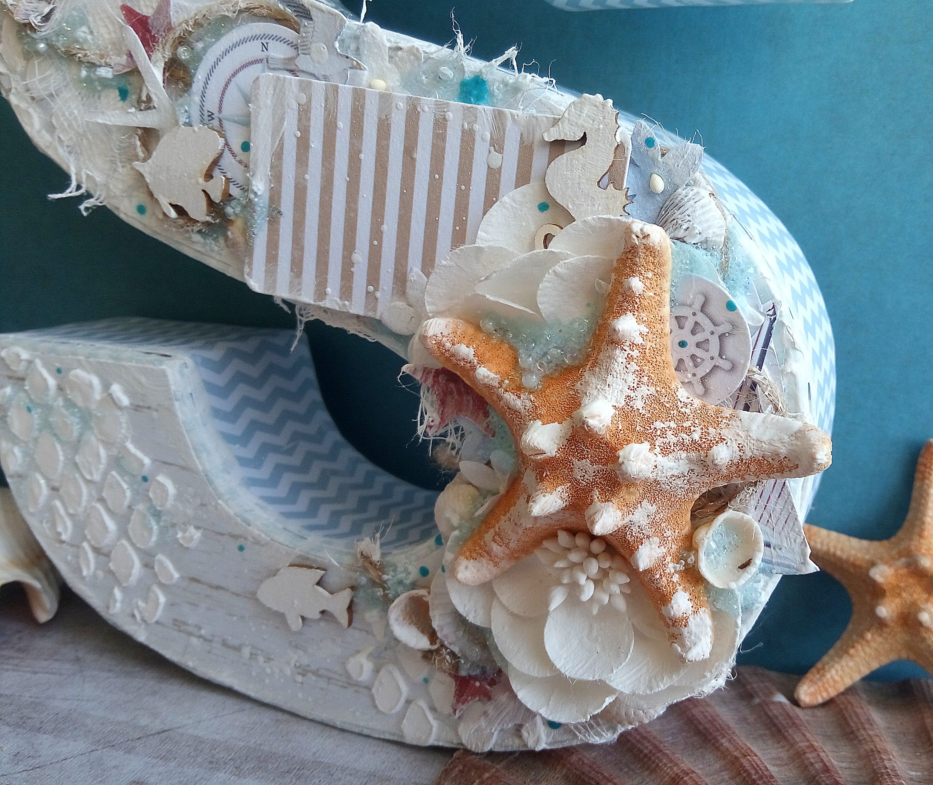 Sea Letter, Personalized Initial Letter, Paper Letter, Beach Letters ...