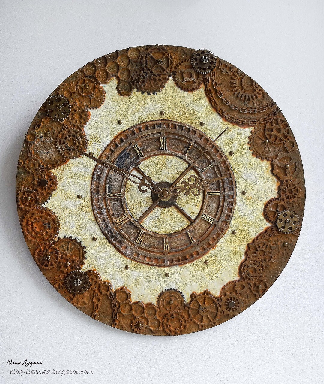 Steampunk Wall Clock, Wall Clock, Unique Handmade Wall Clock, Art Wall ...