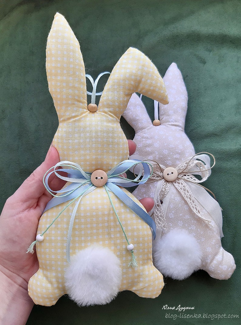 Set 2 Easter Bunny, Fabric Bunny, Easter Rabbit, Easter Bunnies, Easter ...