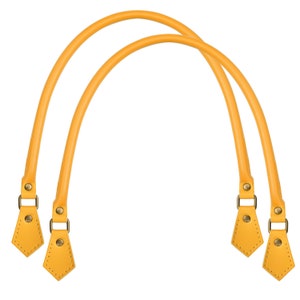 Yellow Real Leather Replacement Bag Handles 40cm, 50cm, 60cm (1 Pair ...