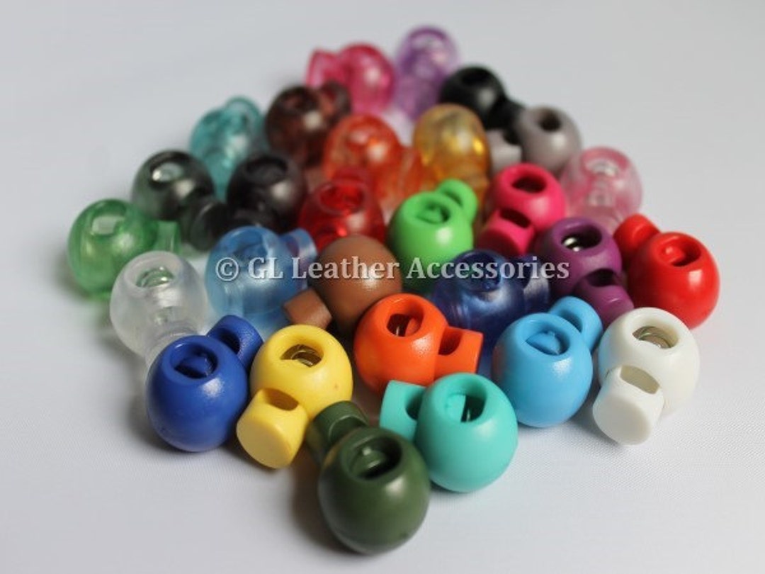 4 X Plastic Spherical Shape Cord Locks Stoppers Toggle 28 Colors - Etsy