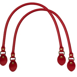 Red High Quality Leather Bag Handles 40cm, 50cm, 60cm, 70cm (1 Pair) - Etsy