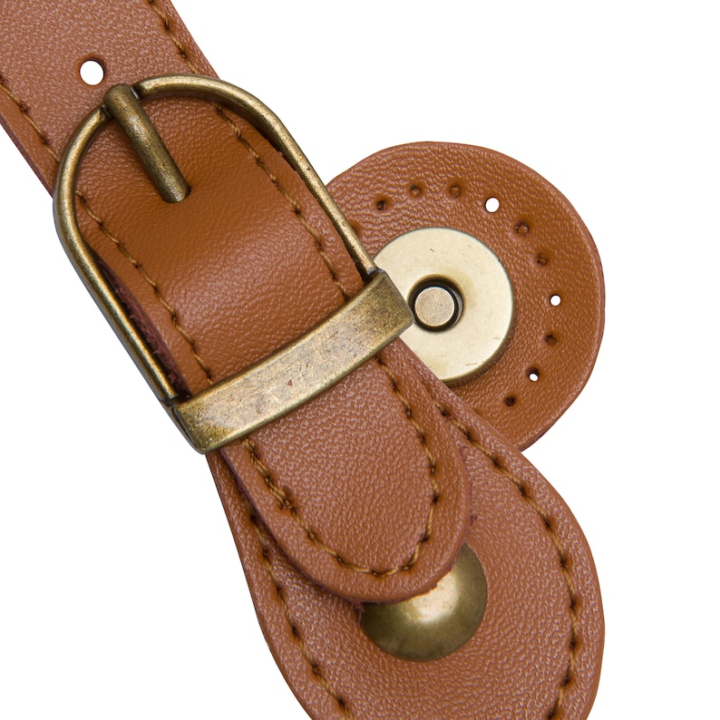 Sew on Genuine Leather Buckle Magnetic Closure Replacement - Etsy