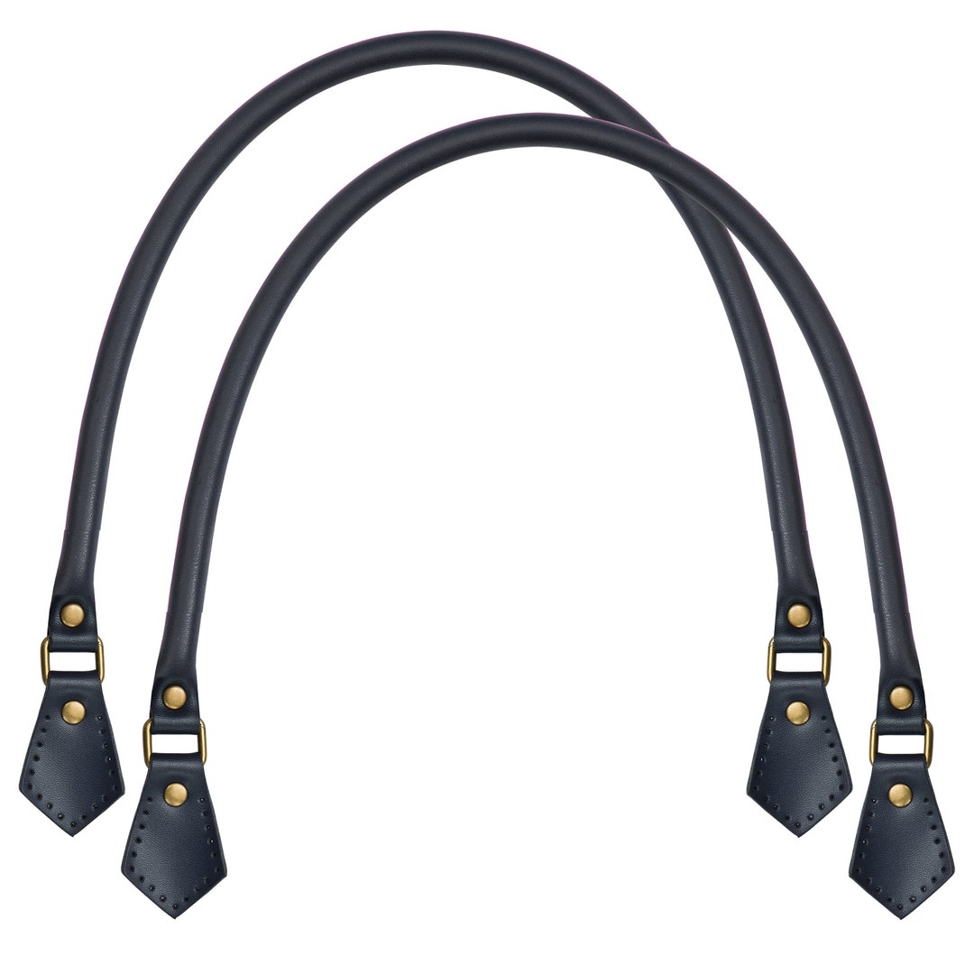 Navy Real Leather Replacement Bag Handles 40cm, 50cm, 60cm, 70cm (1 ...