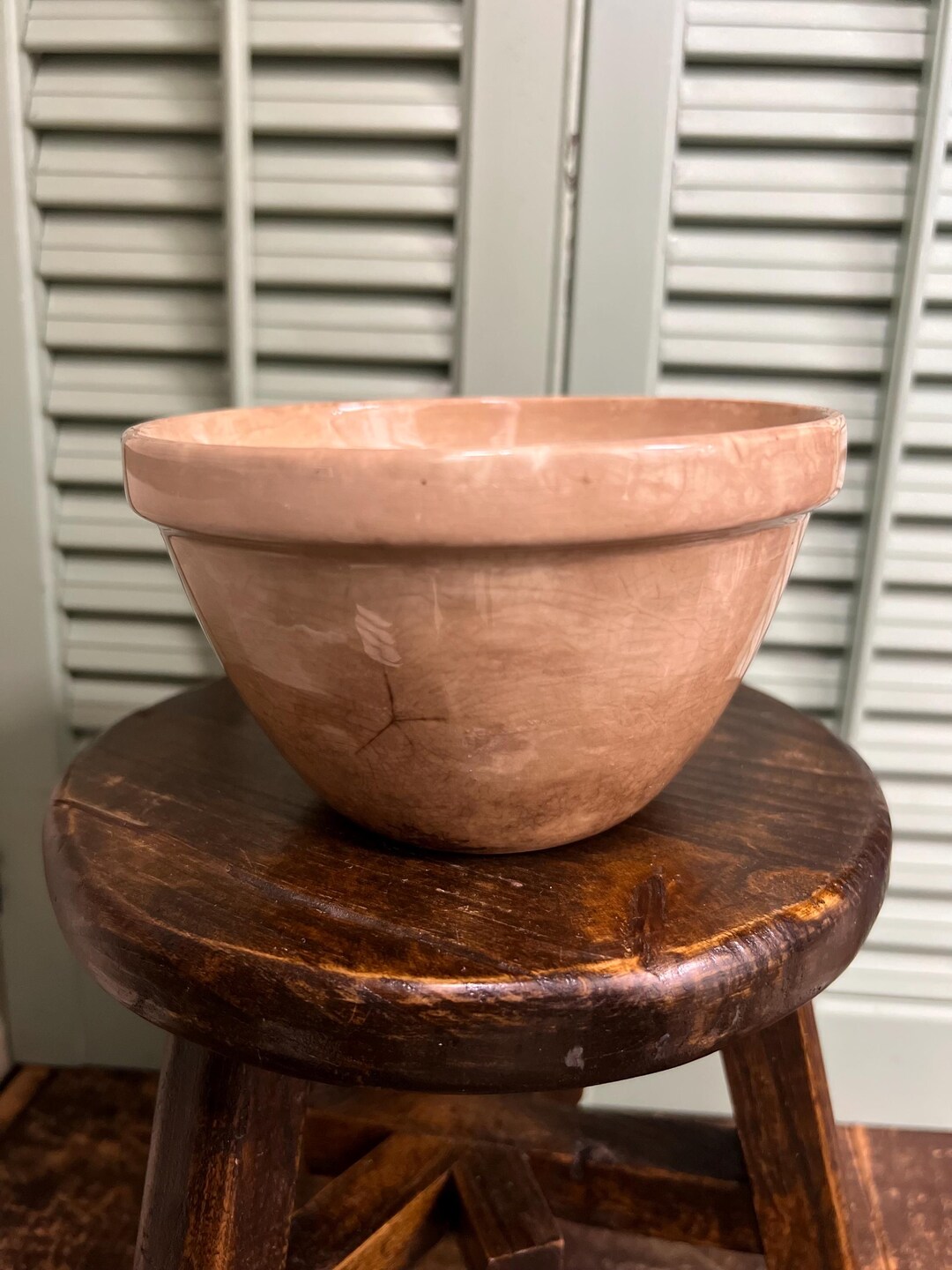 Beautiful Vintage Crazed Stained Bowl #42 Made in England Farmhouse ...