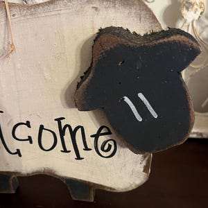 Primitive Farm House Sheep Welcome Sign - Etsy