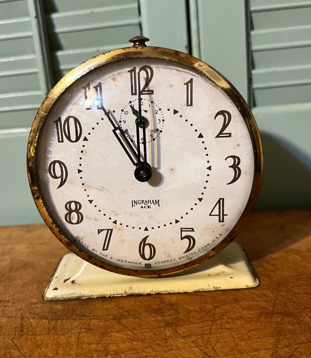 Vintage 1950s "ace" Alarm Clock by Ingraham- Made in the USA Decor Only ...
