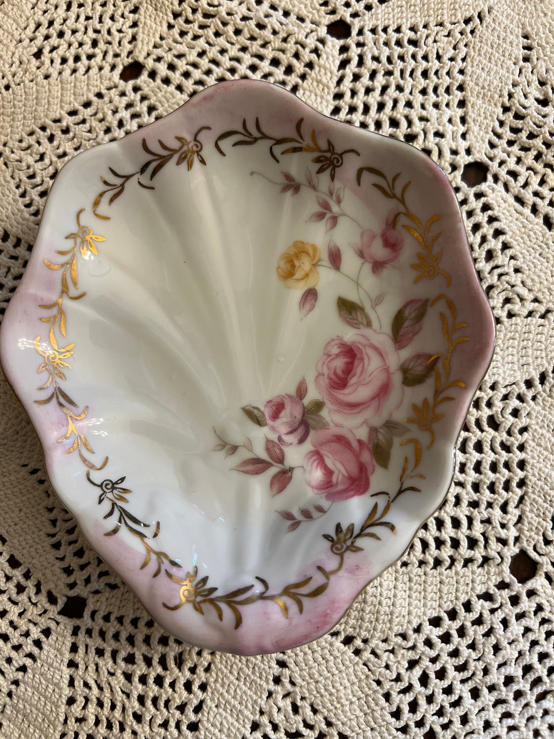 Hand Painted Lefton China Rose Small Bowl Soap Dish Trinket Dish SL 6333 Pattern - Etsy