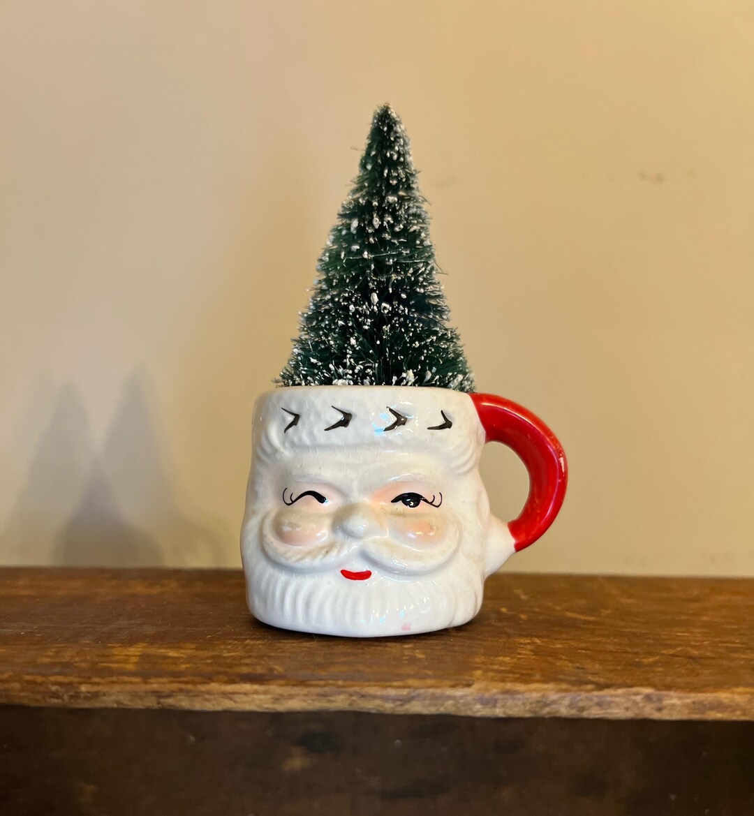 Vintage Miniature Ceramic Winking Santa Mug Japan - Etsy