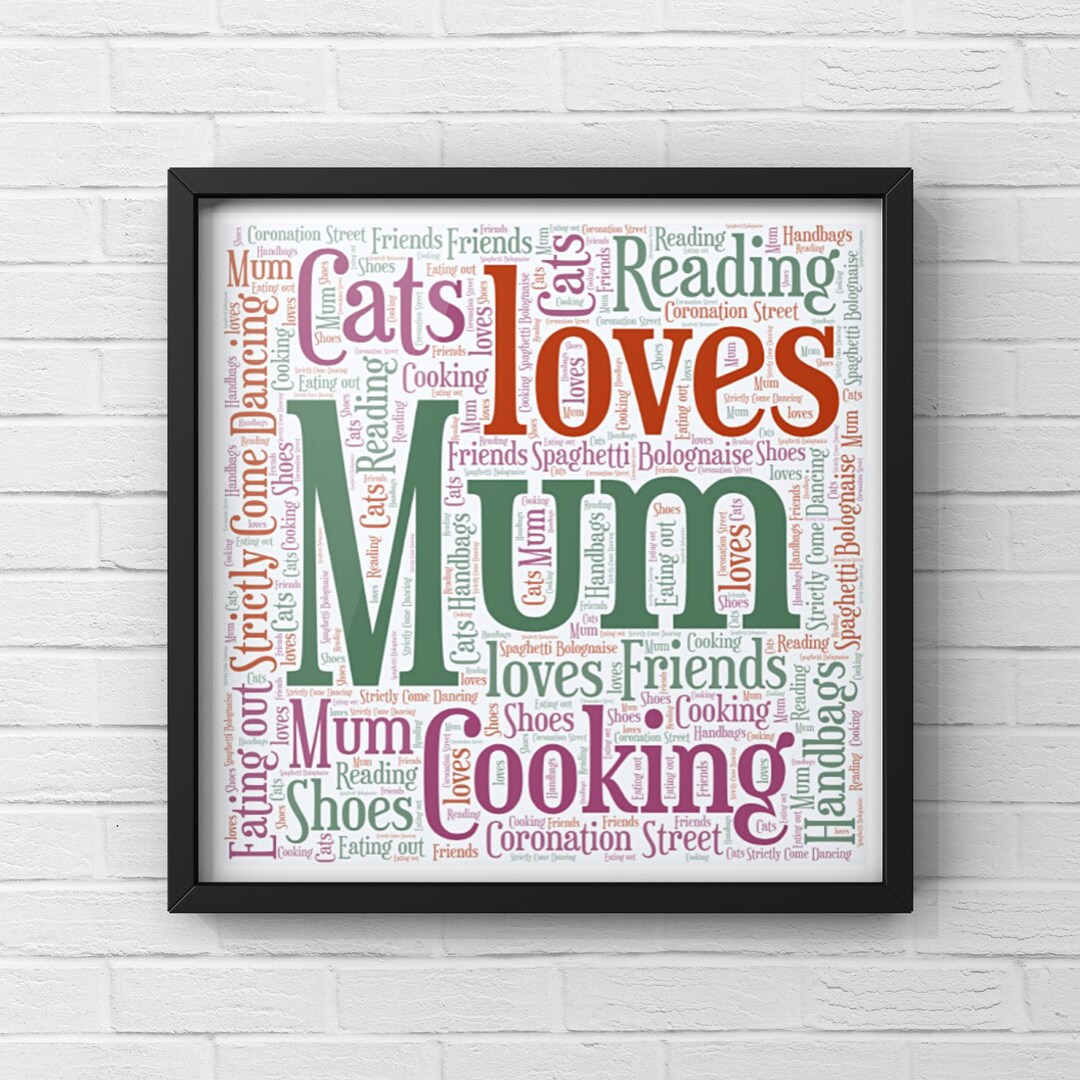 Personalisierte Word Art Mama, Word Art Print, Mama Geschenke ...