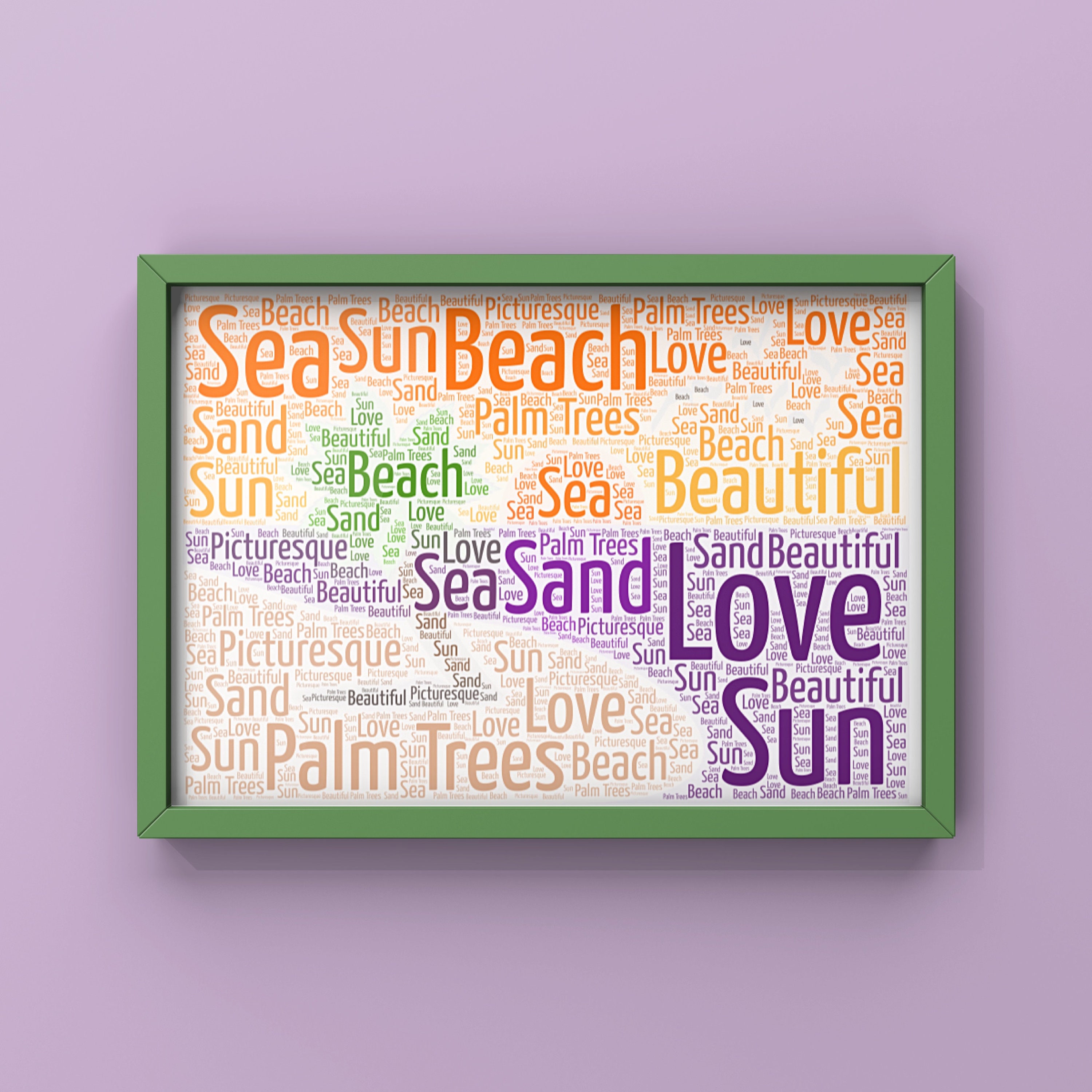 Personalised Beach Word Art Print Gift Birthday Retirement Any - Etsy