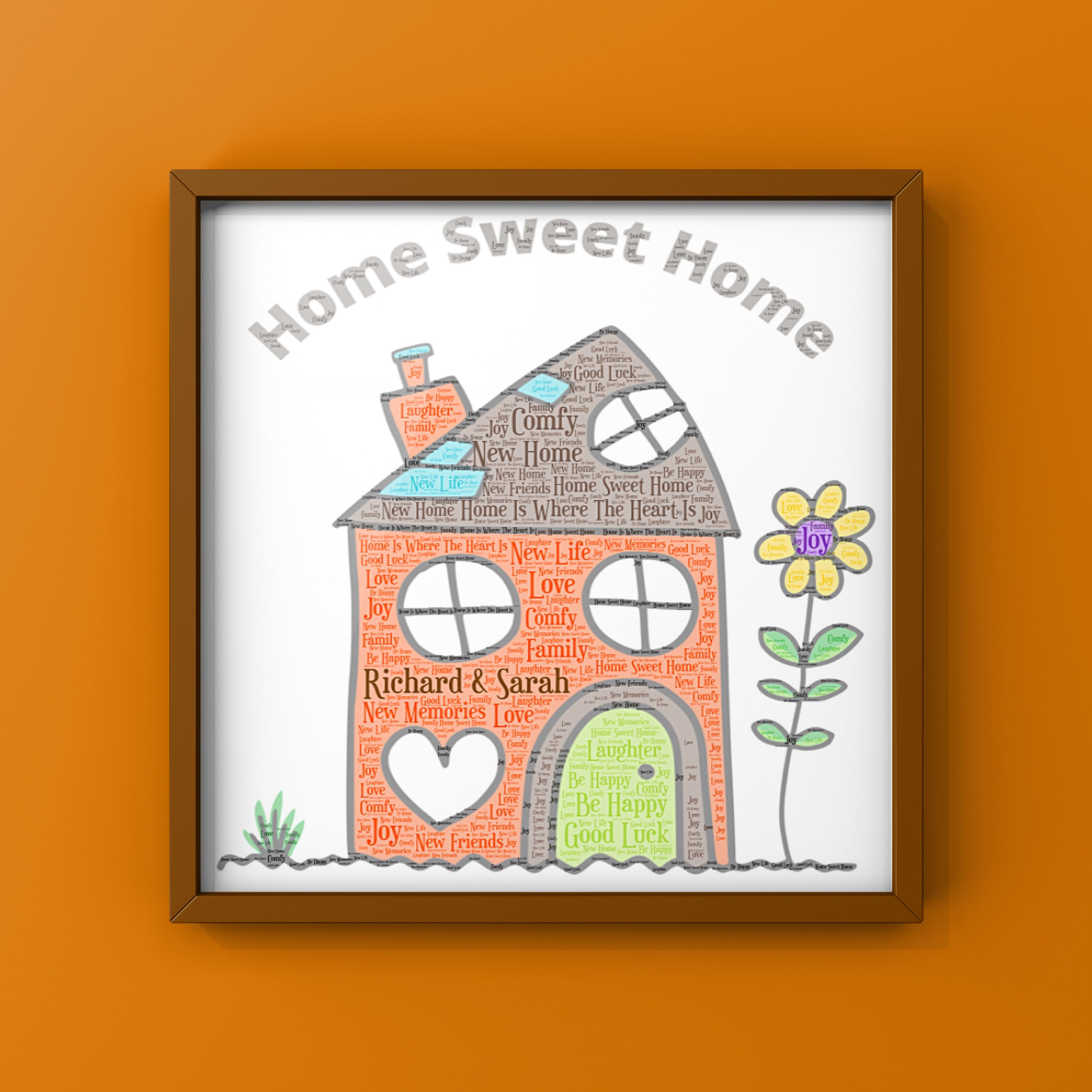 New Home Custom Word Art Housewarming Gift New Home Word - Etsy España