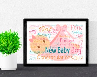 Baby Girl Word Art - Etsy