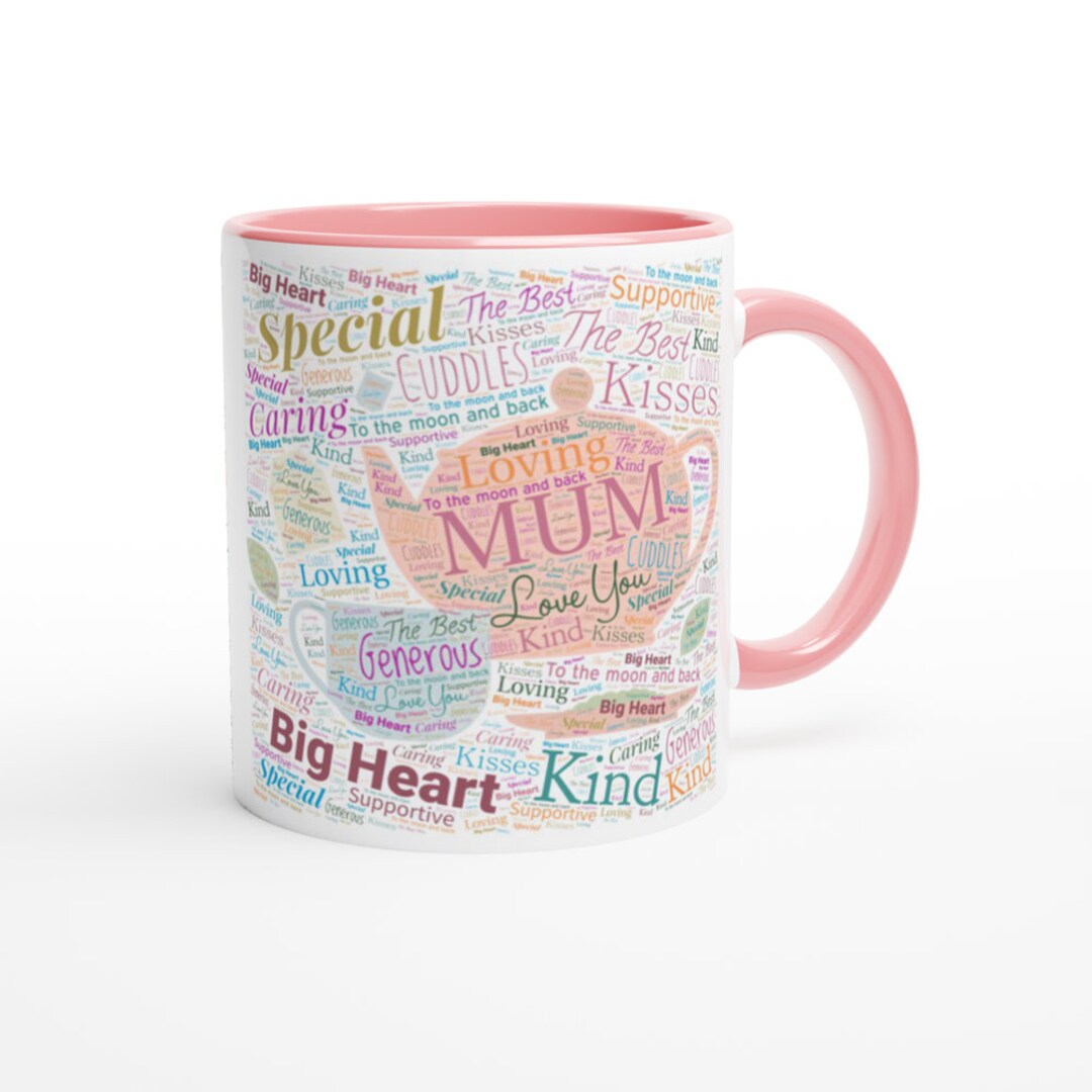 Mum Teapot and Teacup Word Art Ceramic Mug 11oz - Etsy