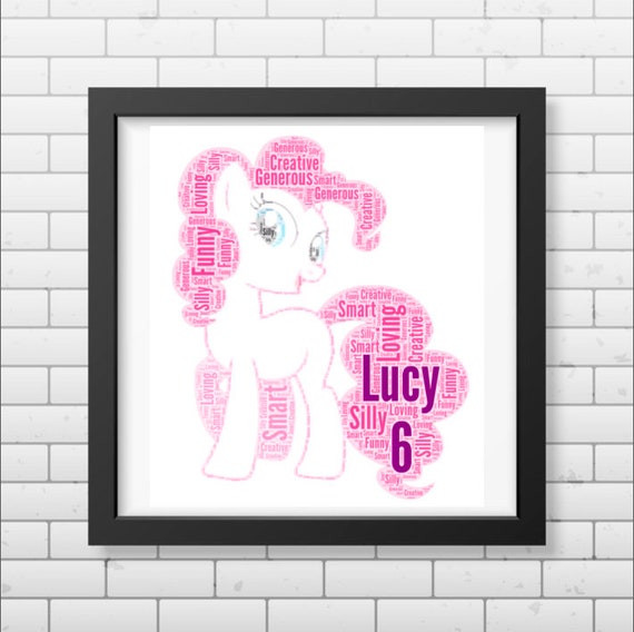 Personalised Unicorn Word Art Printable Wall Art Gift - Etsy UK
