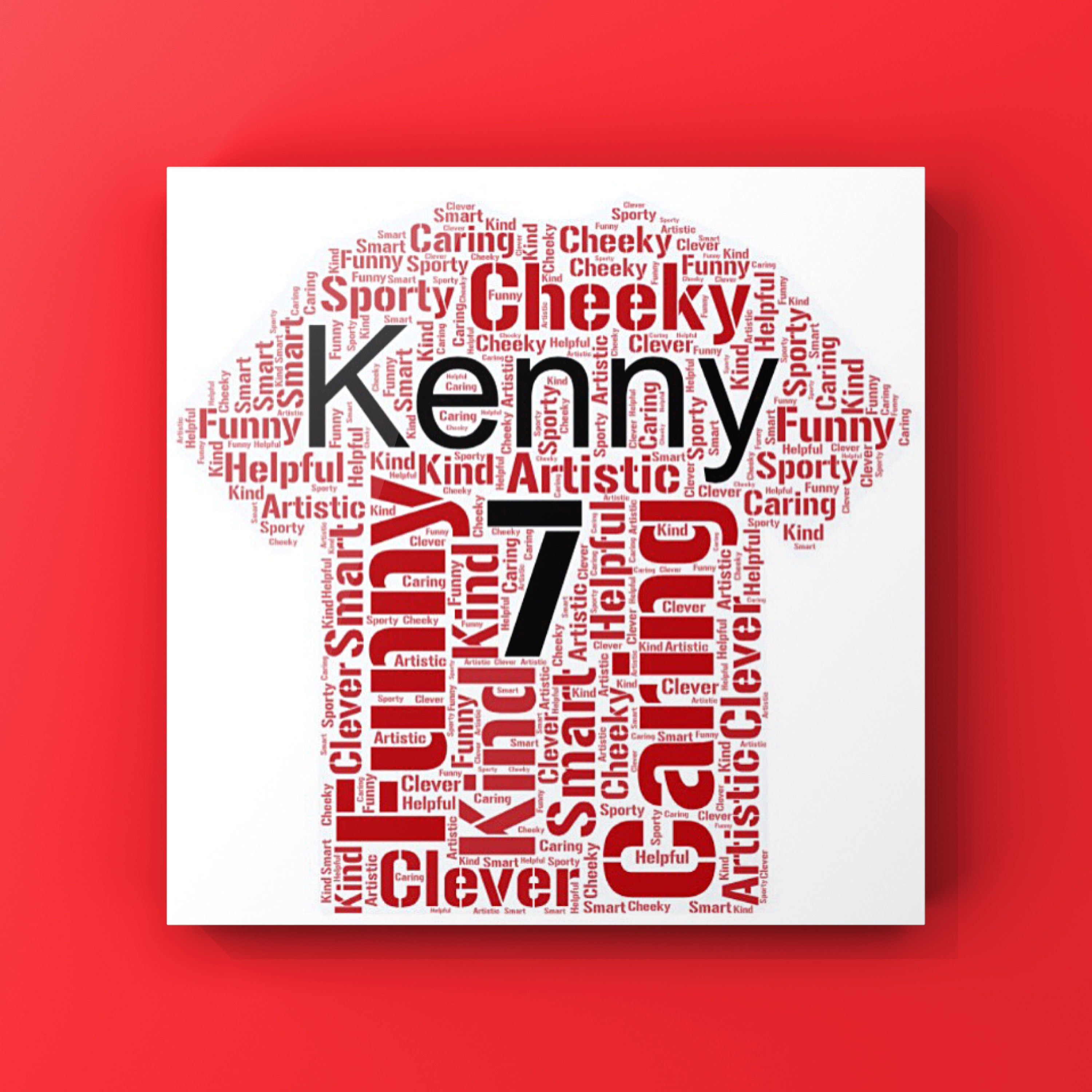 Personalised Football Shirt Custom Word Art Print Gift - Etsy