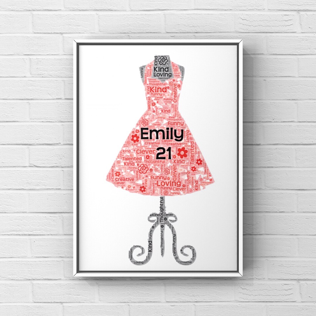 Word Art 21st Birthday, 21st Birthday Gift, Custom Word Art 21st ...
