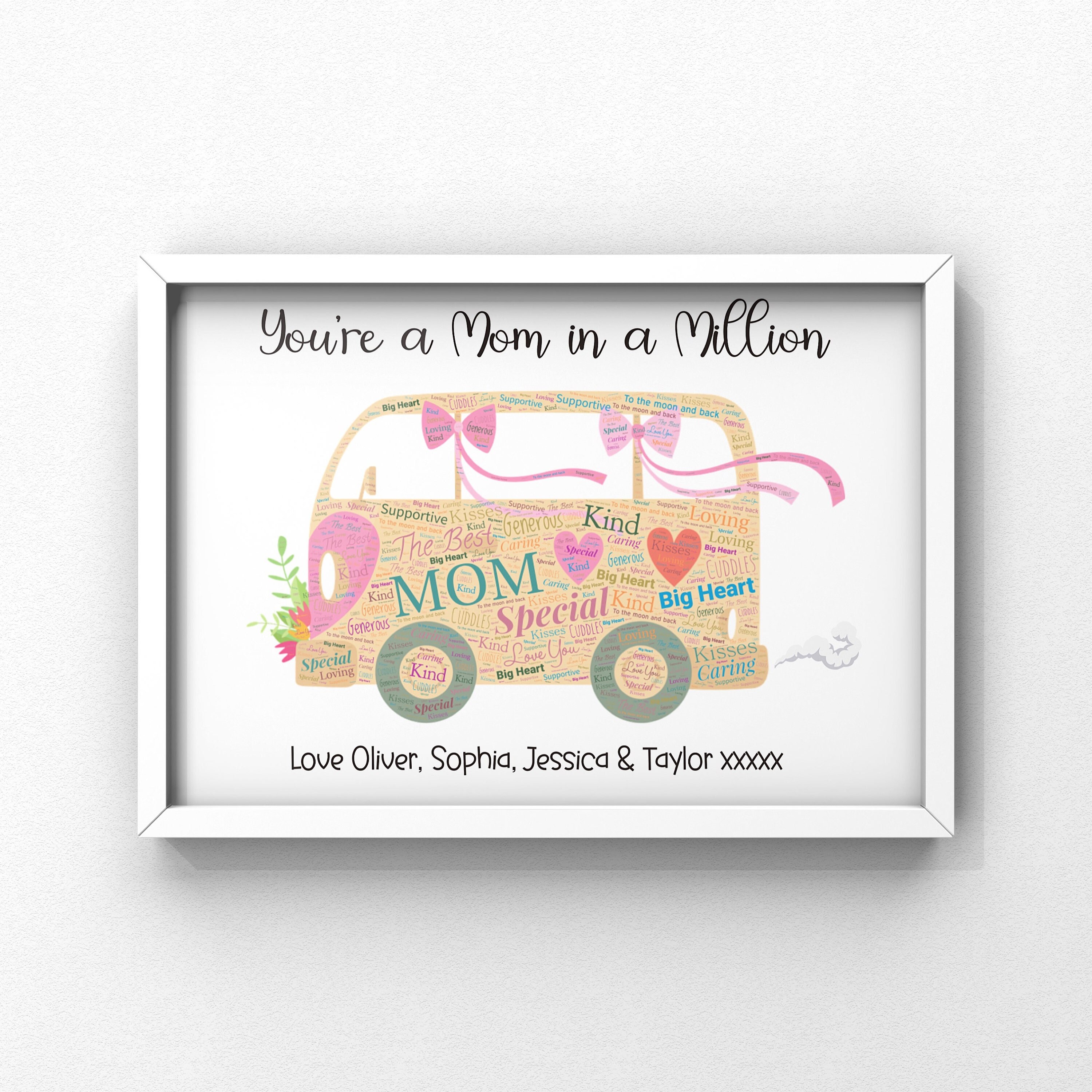 Digital Camper Van Word Cloud Art Print Birthday Gift for a - Etsy