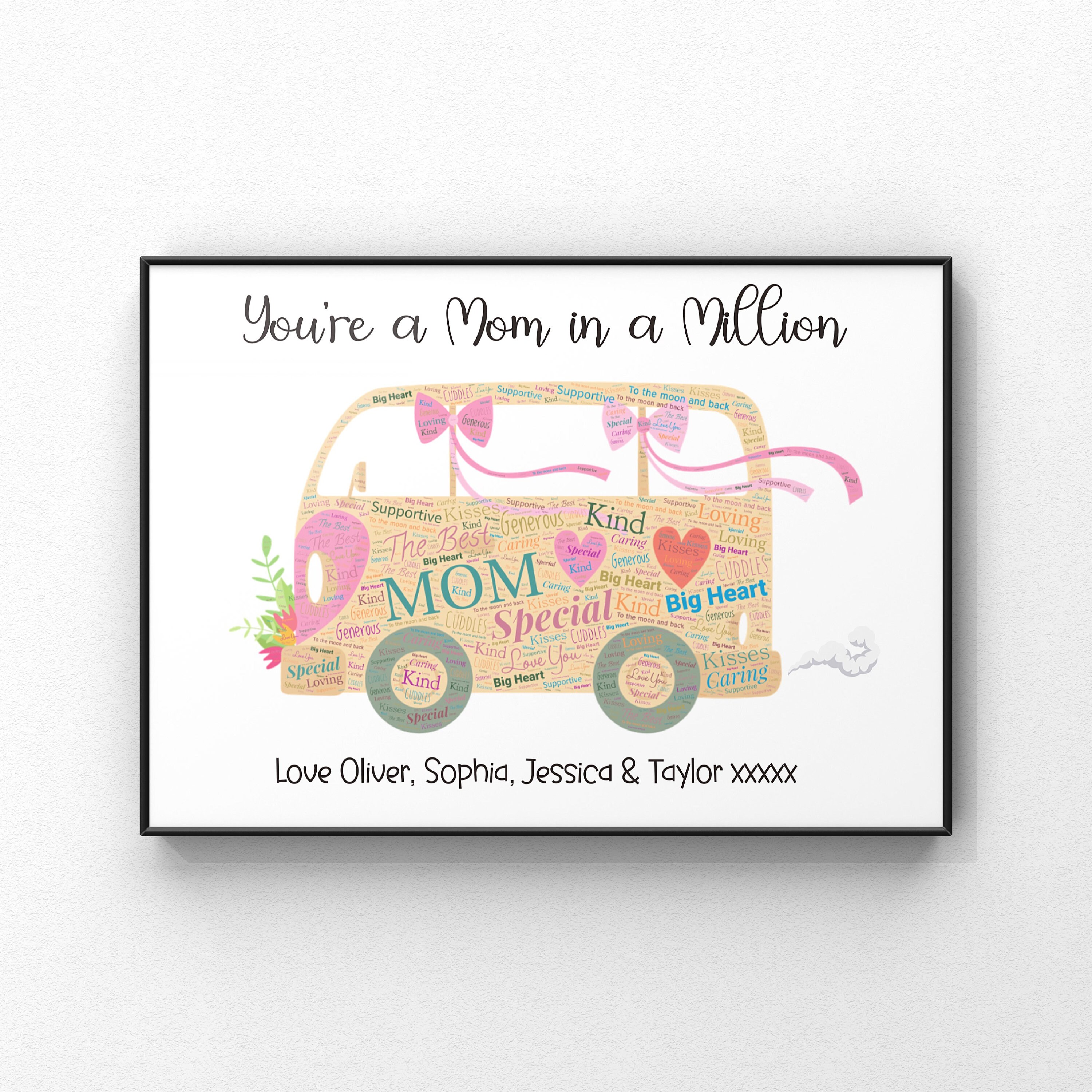 Digital Camper Van Word Cloud Art Print Birthday Gift for a - Etsy