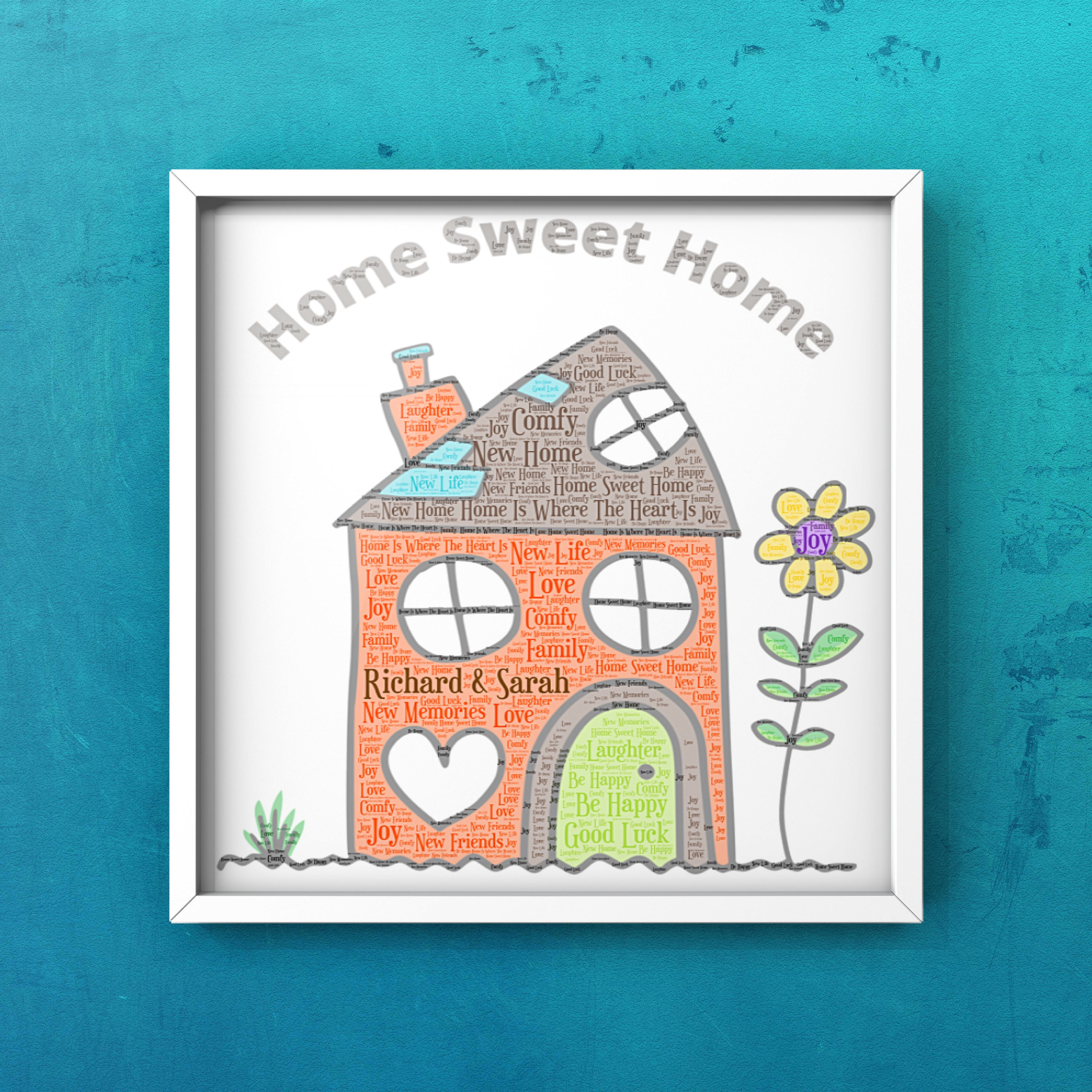 New Home Custom Word Art, Housewarming Gift, New Home Word Cloud, New ...
