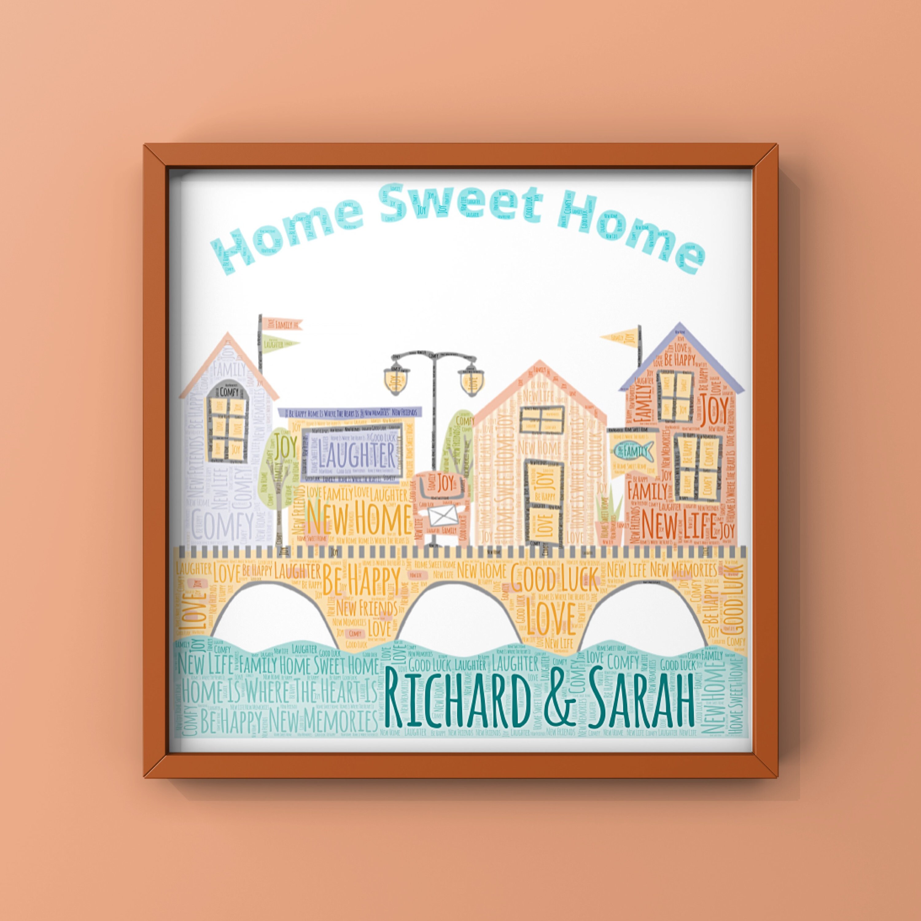 New Home Word Art House Warming Gift New Home Word Cloud - Etsy UK