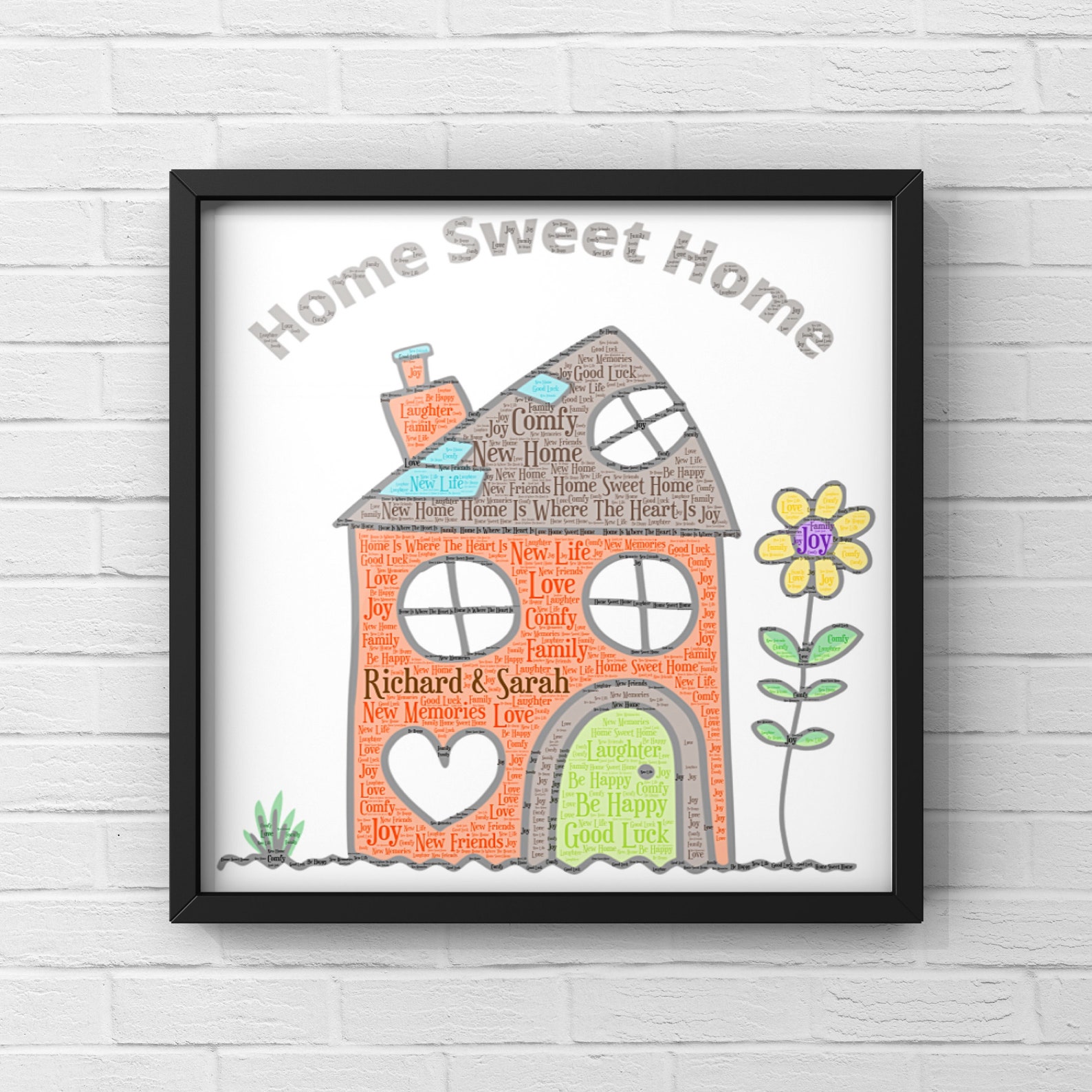 New Home Custom Word Art Housewarming Gift New Home Word - Etsy