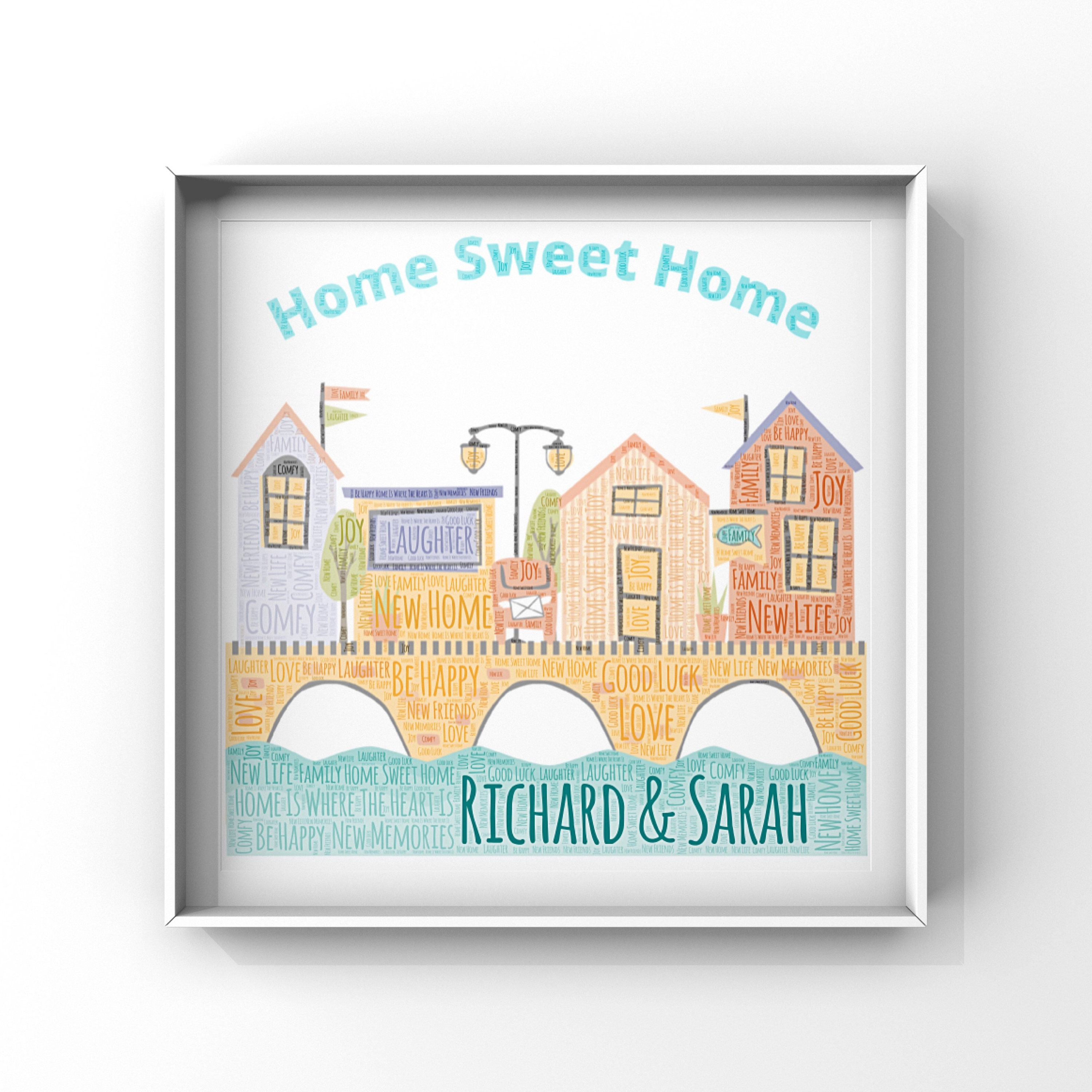 New Home Word Art House Warming Gift New Home Word Cloud - Etsy UK