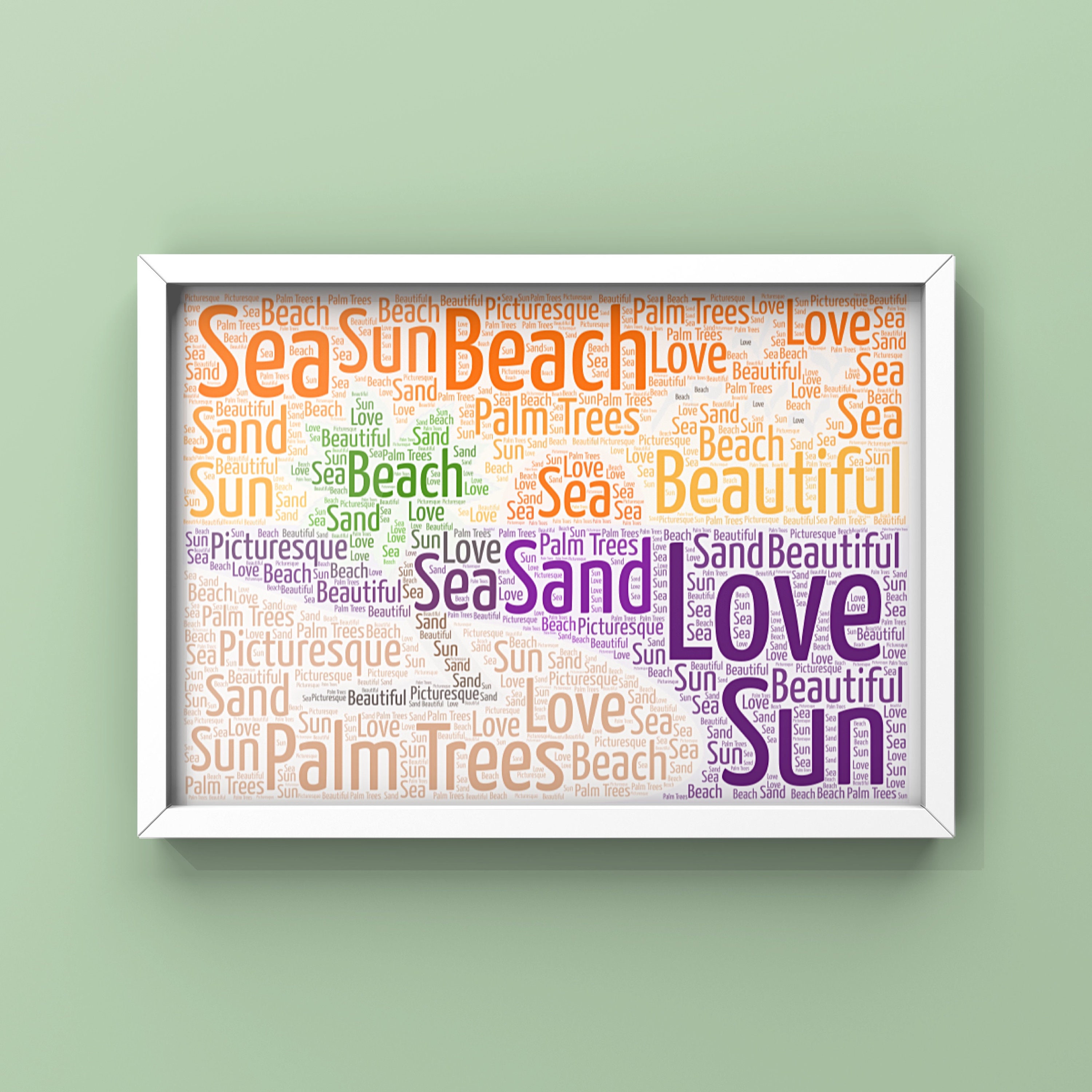 Personalisierter Strand Word Art Print Geschenk Geburtstag - Etsy.de