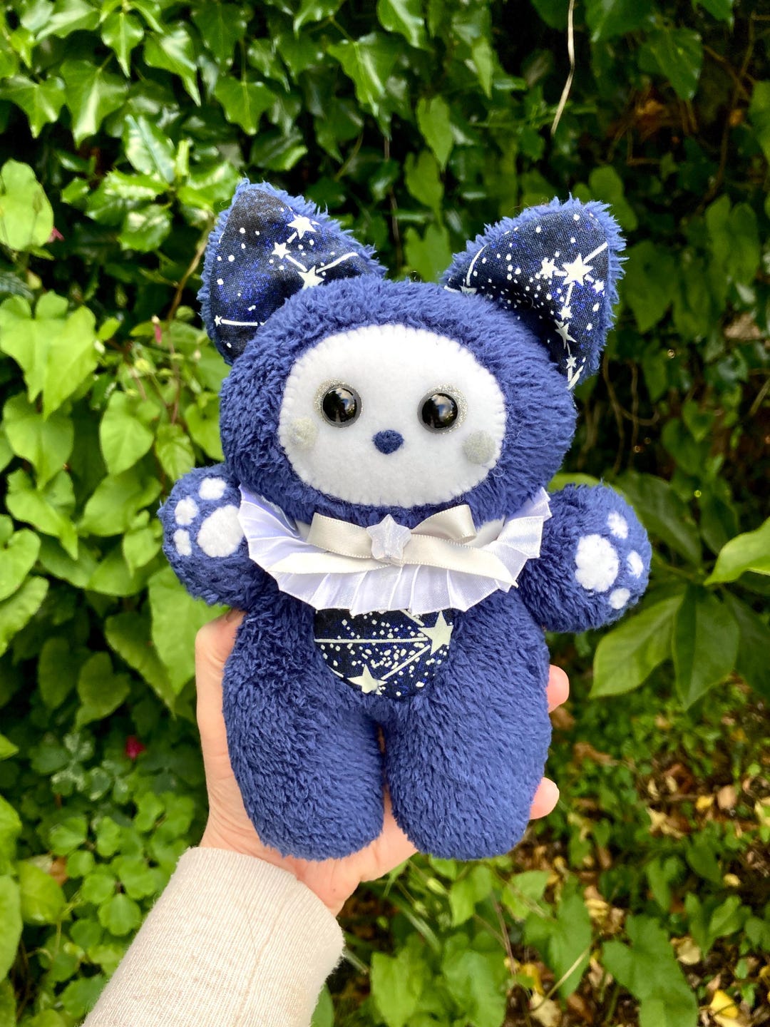 Space Cat Plush, Handmade Plushies, Weighted Soft Toy, Fluffy ...
