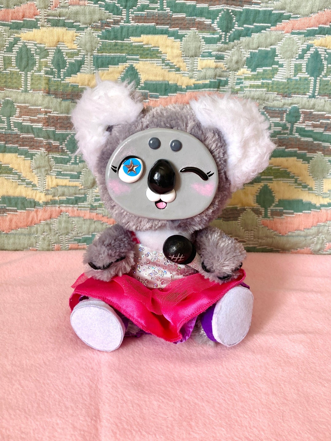 Pop Princess, Y2K, Upcycled Plush, Clay Face Plushies, Koala Bear ...